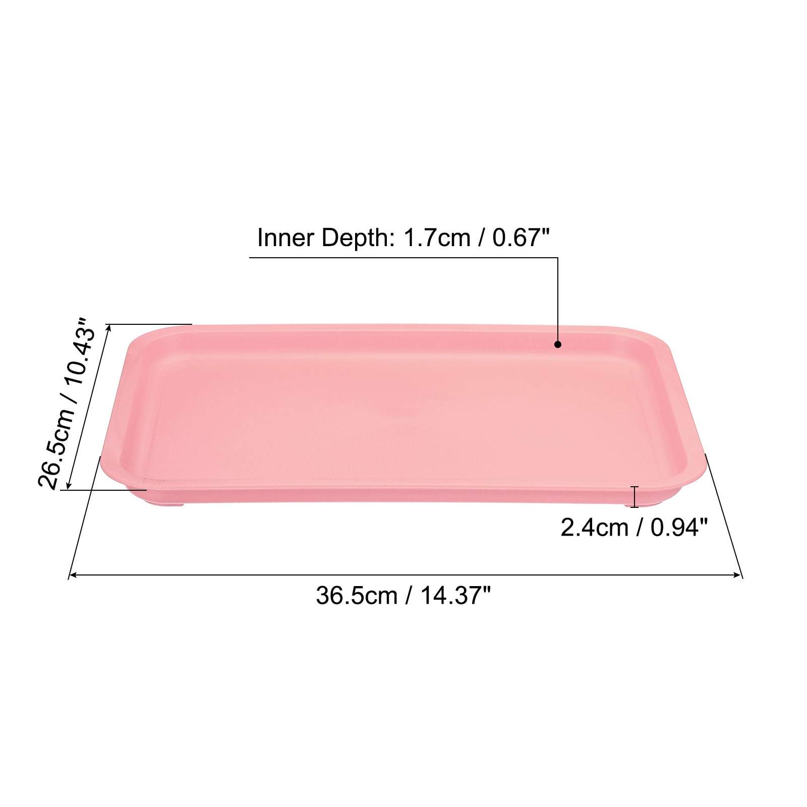 PATIKIL 15x10 Inch Fast Food Tray Plastic Reusable Multi-Purpose ...