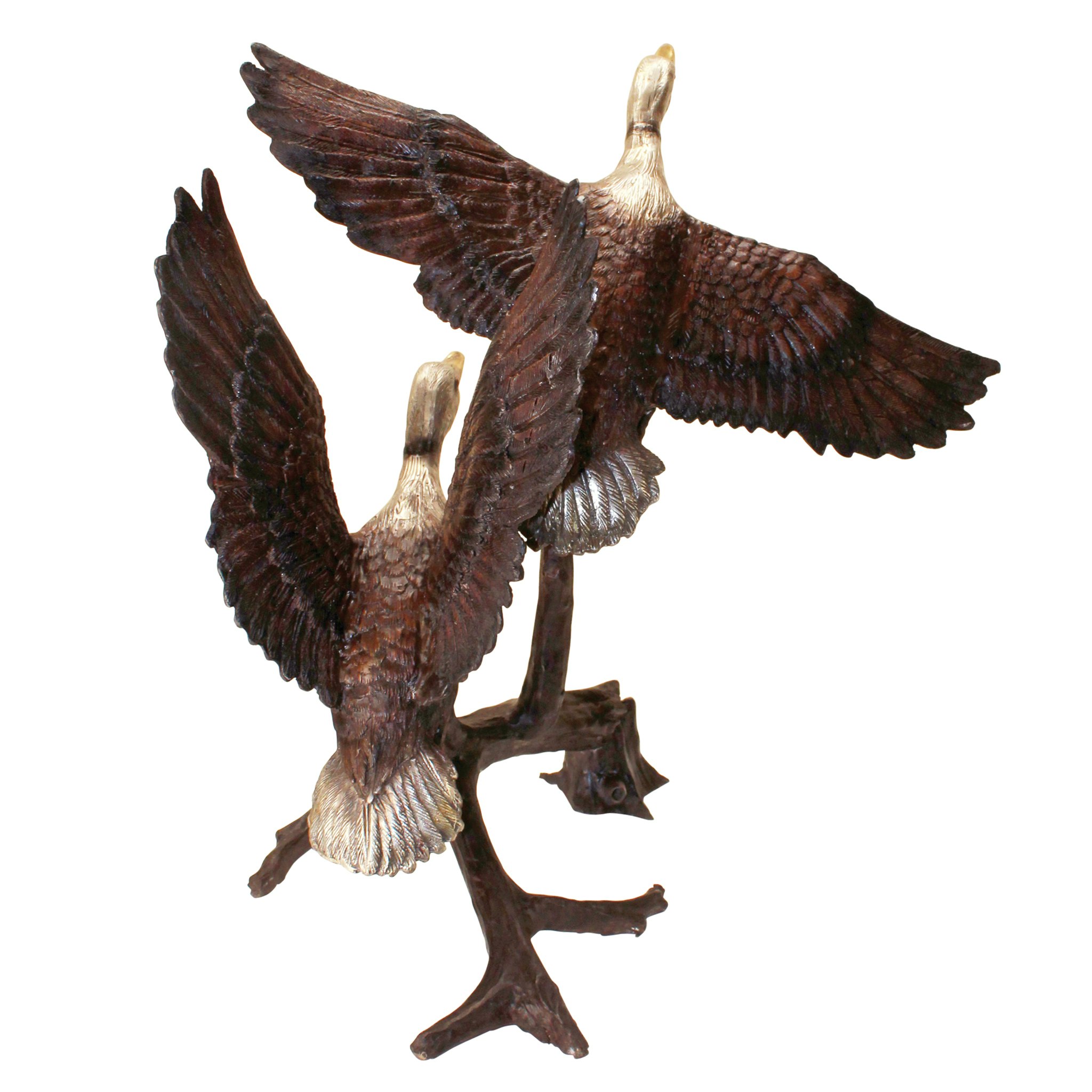 Design Toscano 25-in H x 24-in W Bronze Moose and Bird Garden Statue ...