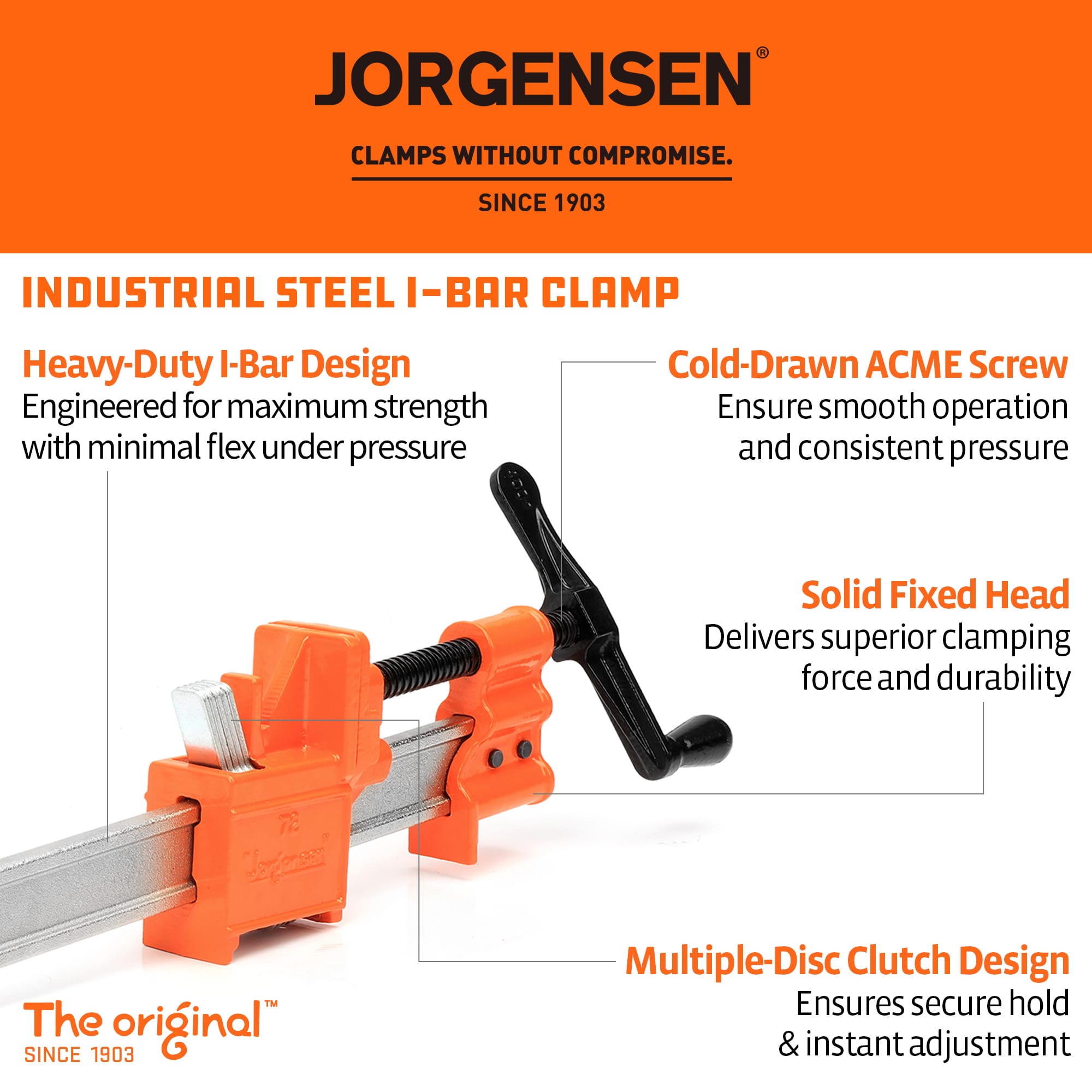 Jorgensen 2 -Pack 96-in 7000-lb Bar Clamp in the Clamps department at ...
