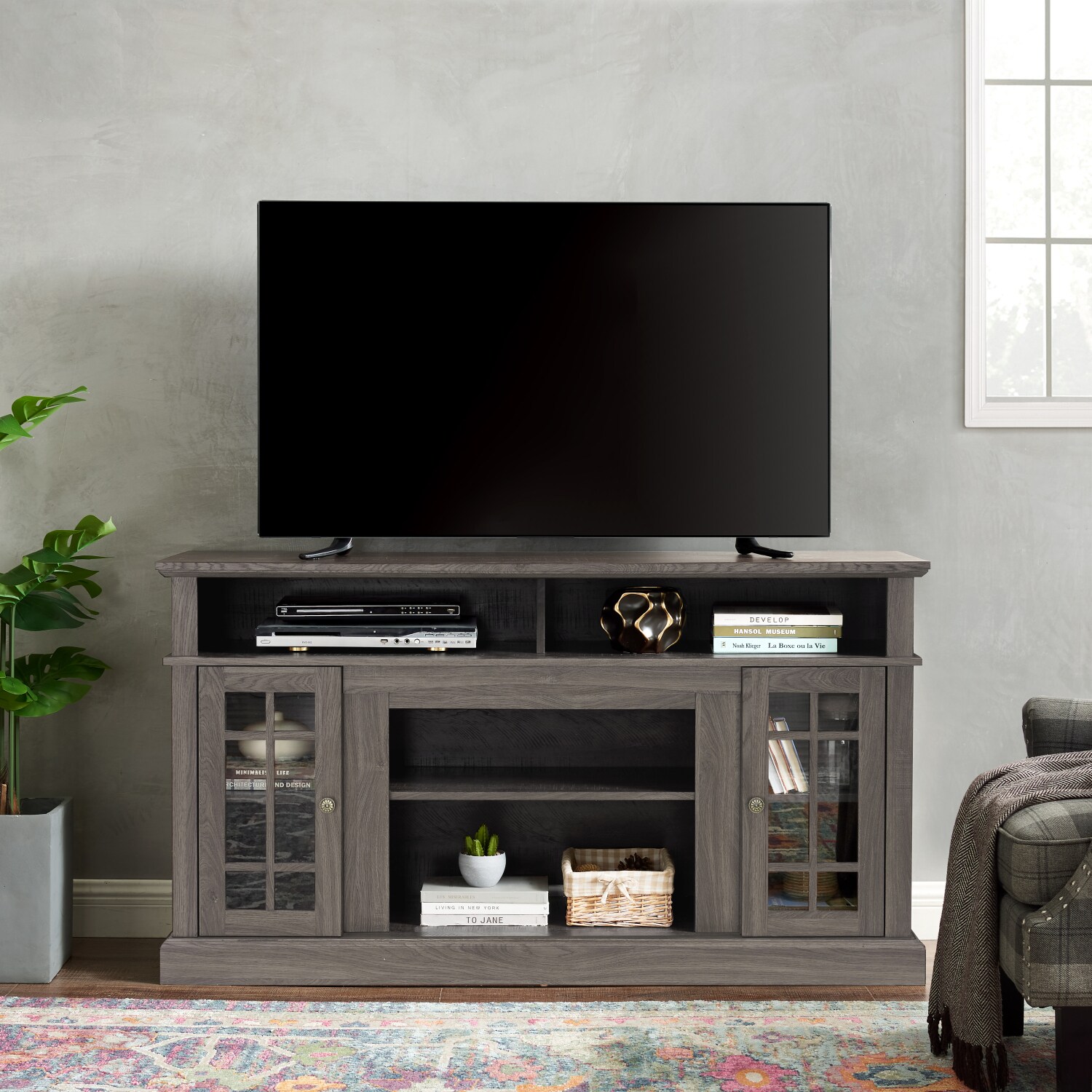 Streamdale Furniture Streamdale Modern TV Stand with Open/Closed ...