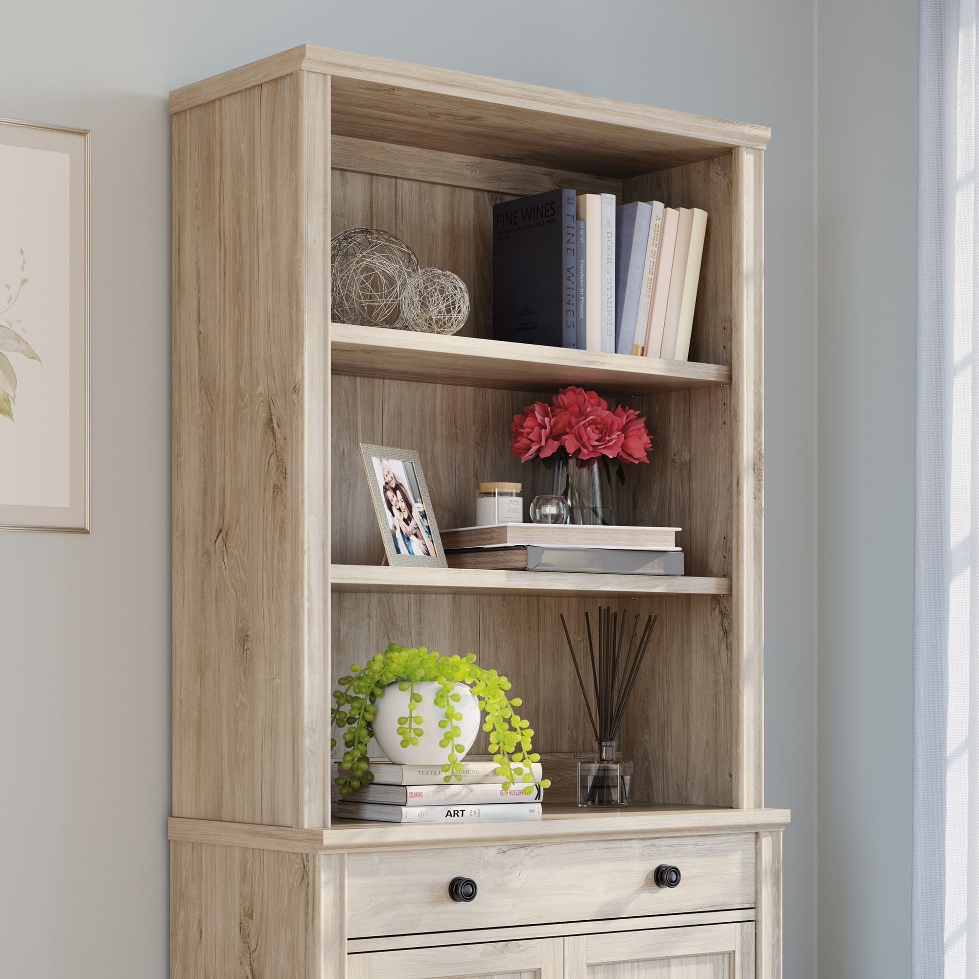 Sauder Hammond Commercial Office Hutch Chalk Oak finish in the Office ...