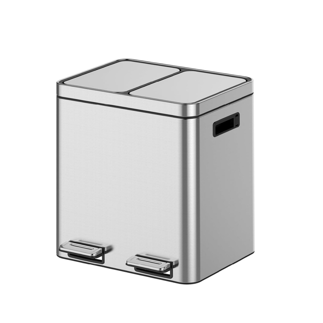 Garvee 2 x 4 Gallon Stainless Steel Kitchen Trash Can with Lid Dual ...