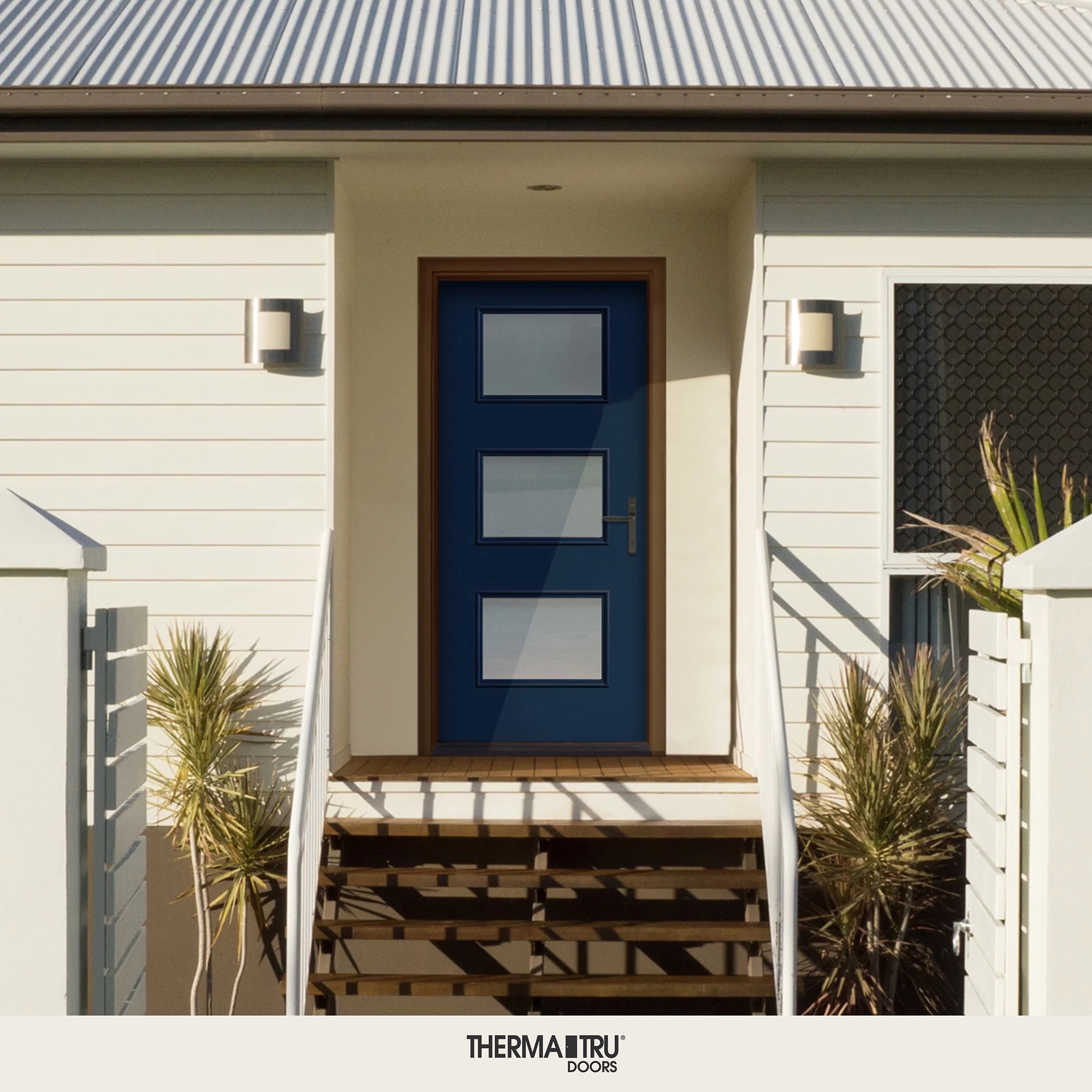 Therma-Tru 36-in x 80-in x 6-9/16-in Fiberglass Pulse lite Left-hand ...