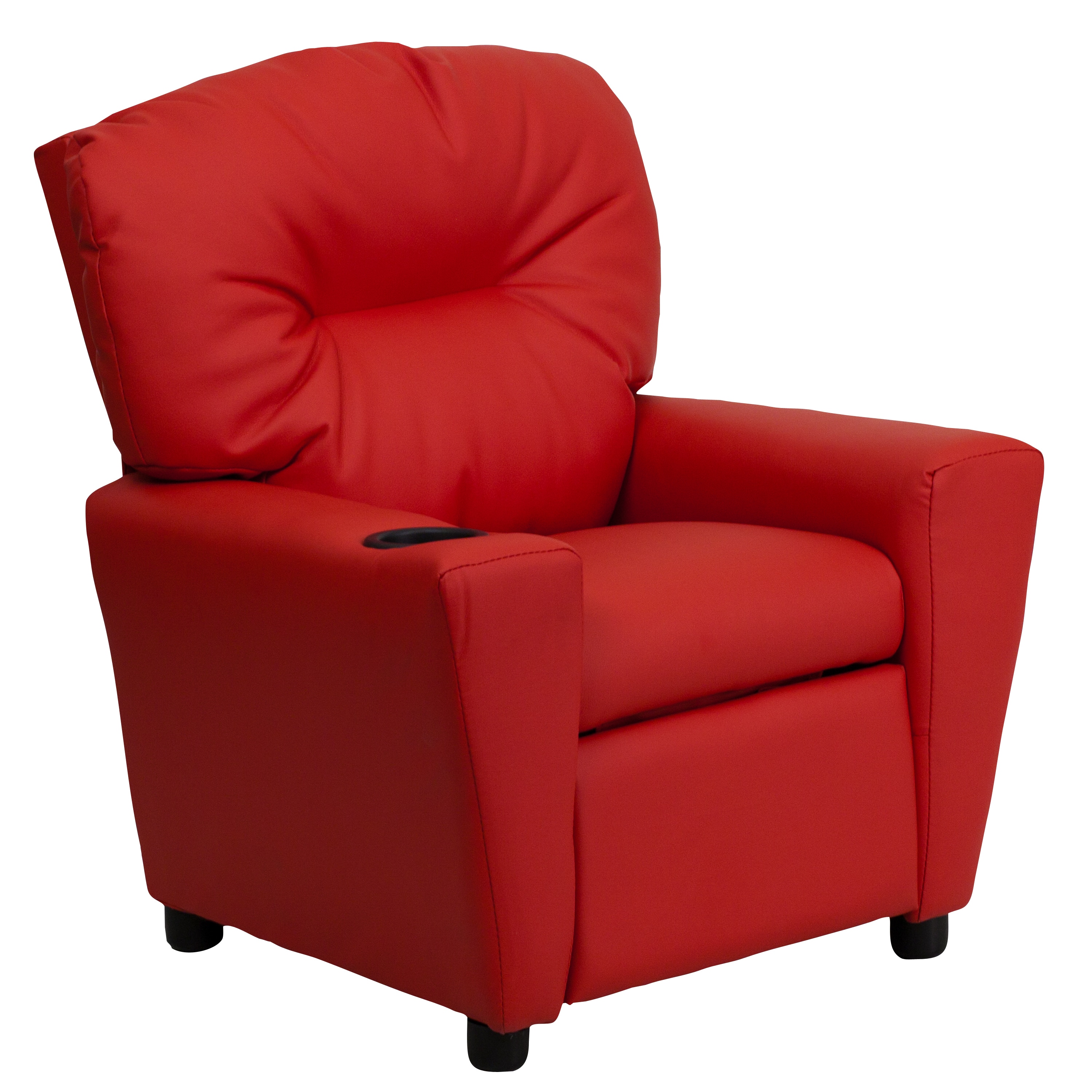 Flash Furniture 28-in Red Vinyl Upholstered Kids Accent Chair ...