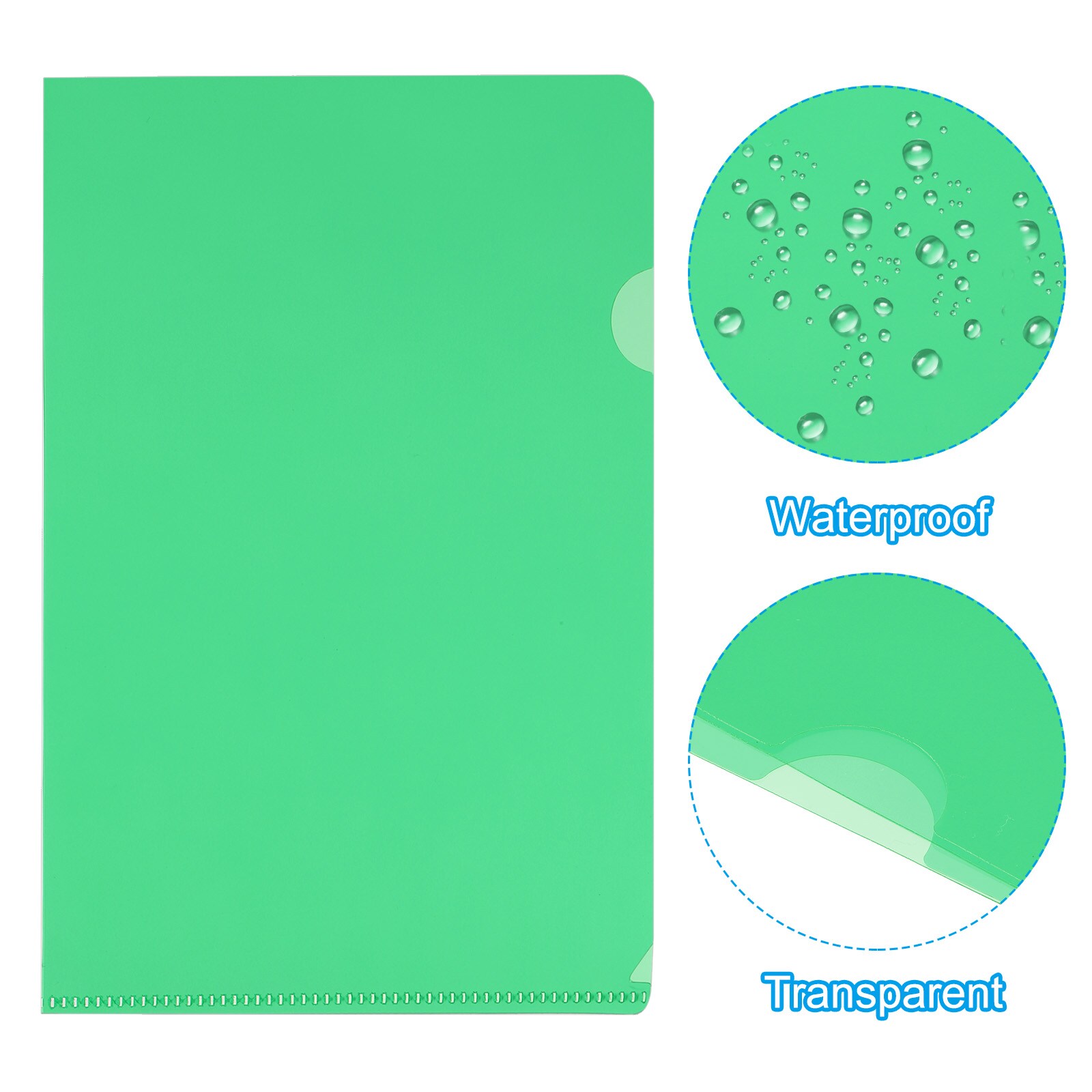 PATIKIL L Type Folders 50pcs A5 Plastic File Project Pockets Clear ...