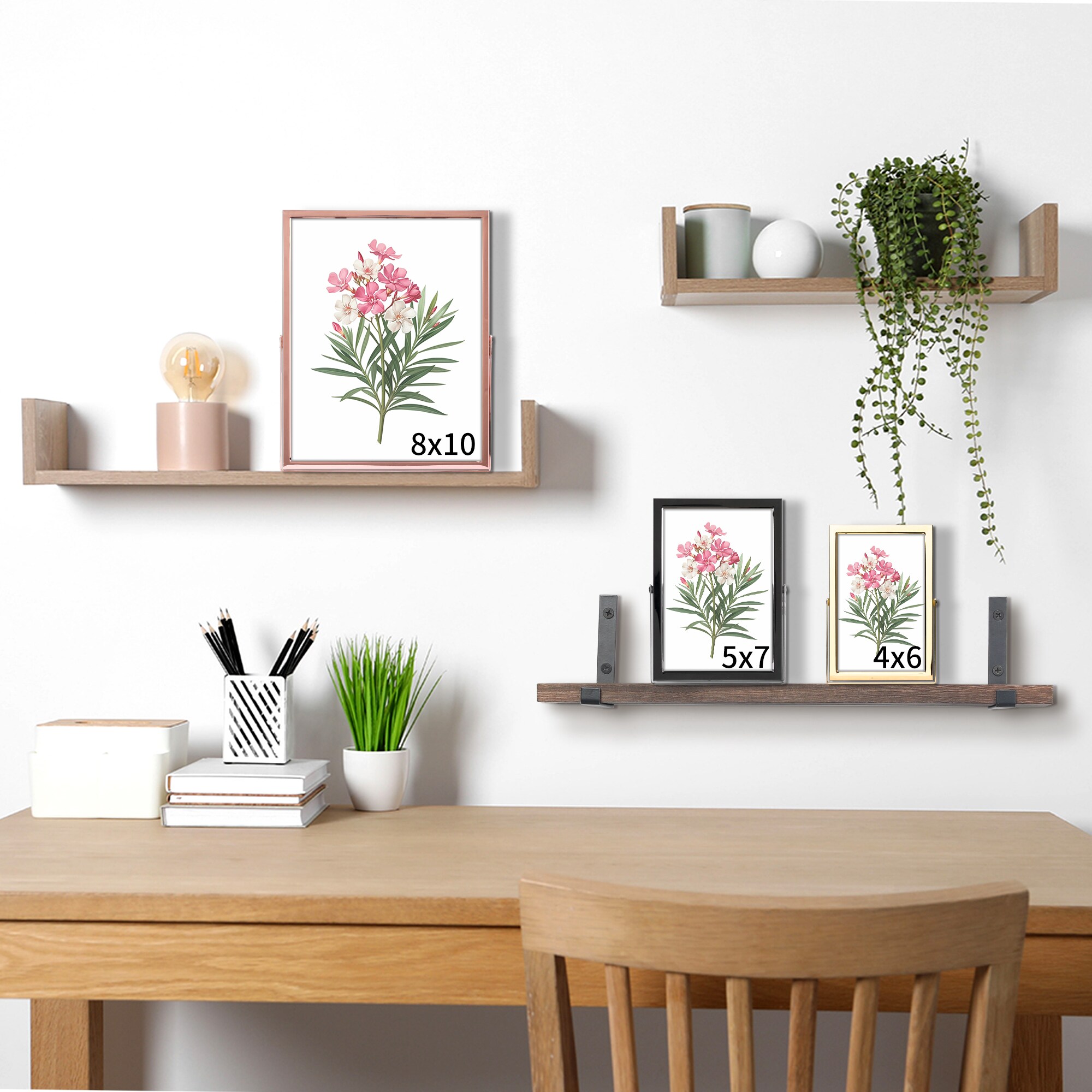 Unique Bargains Polished Metal Glass Picture Frame for Photo and Poster ...