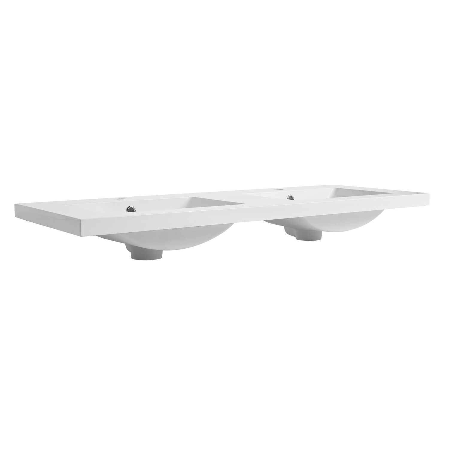 Watnature Bathroom Vanity Top Integrated Resin Basin Crisp White 60 ...