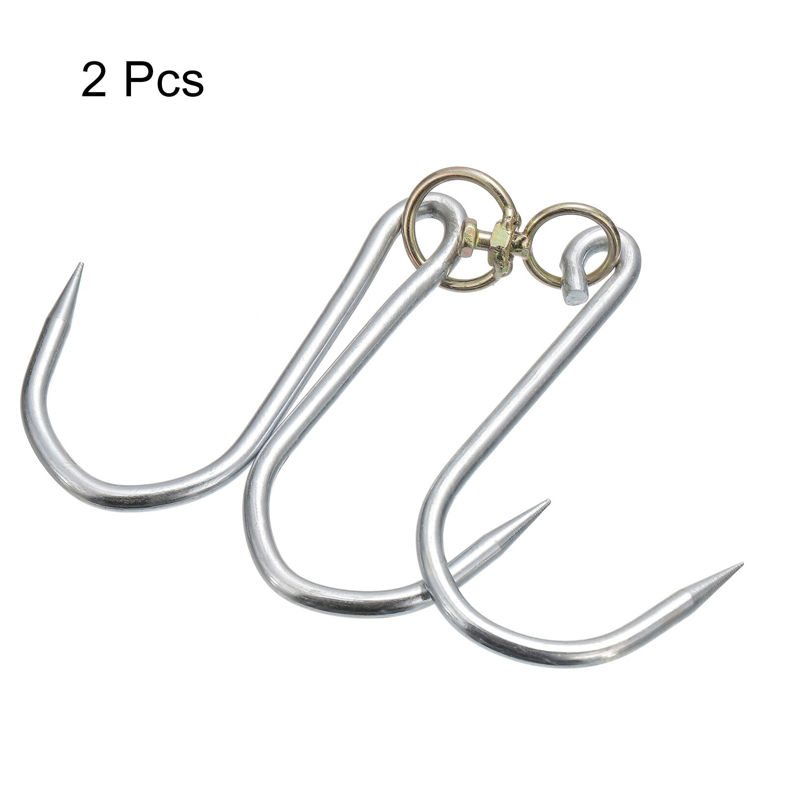Unique Bargains 12 Inch Double Meat Hooks 0.27 Inch Thickness ...