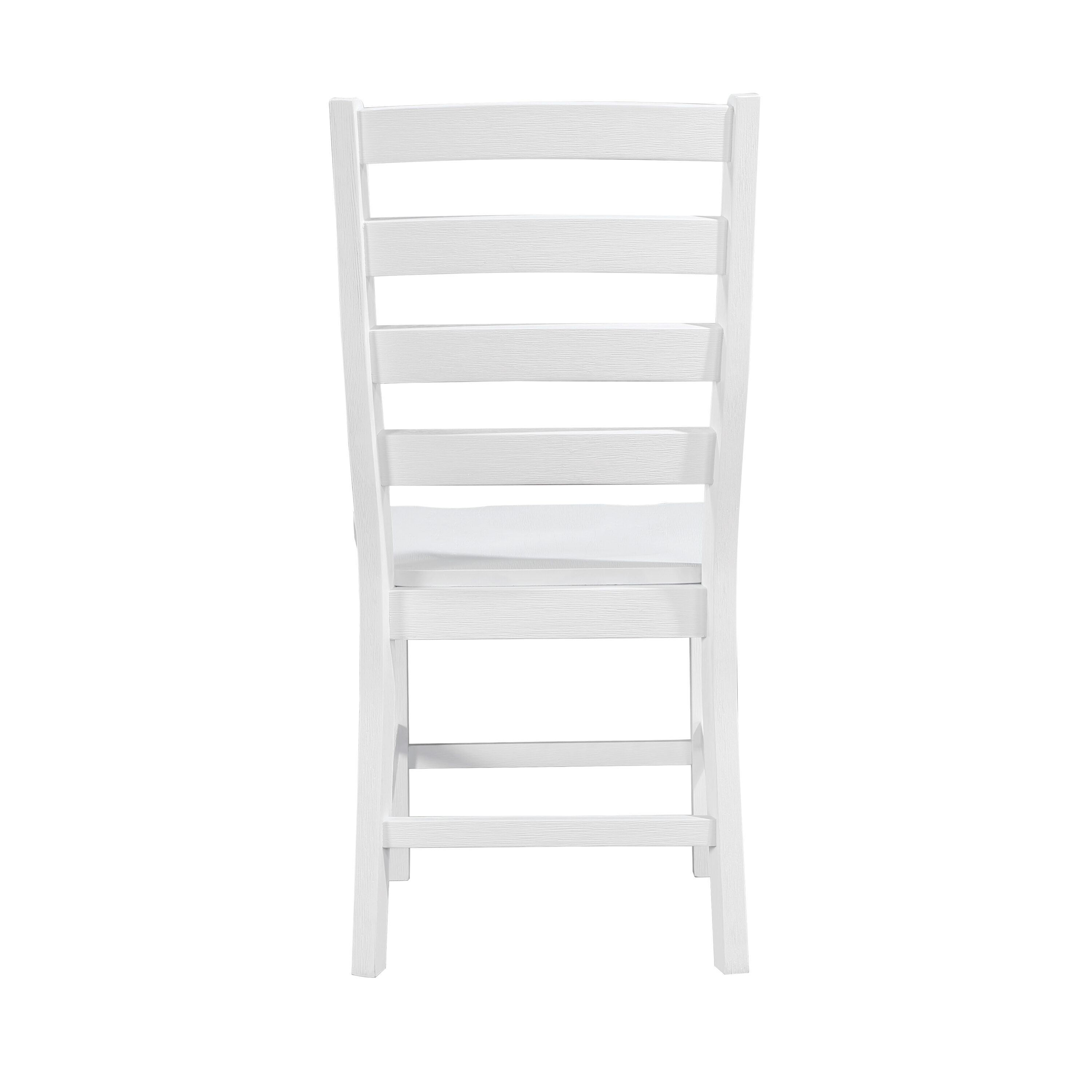 Blisstyle Contemporary White Finish Side Chairs Set of 2 Dining Wooden ...