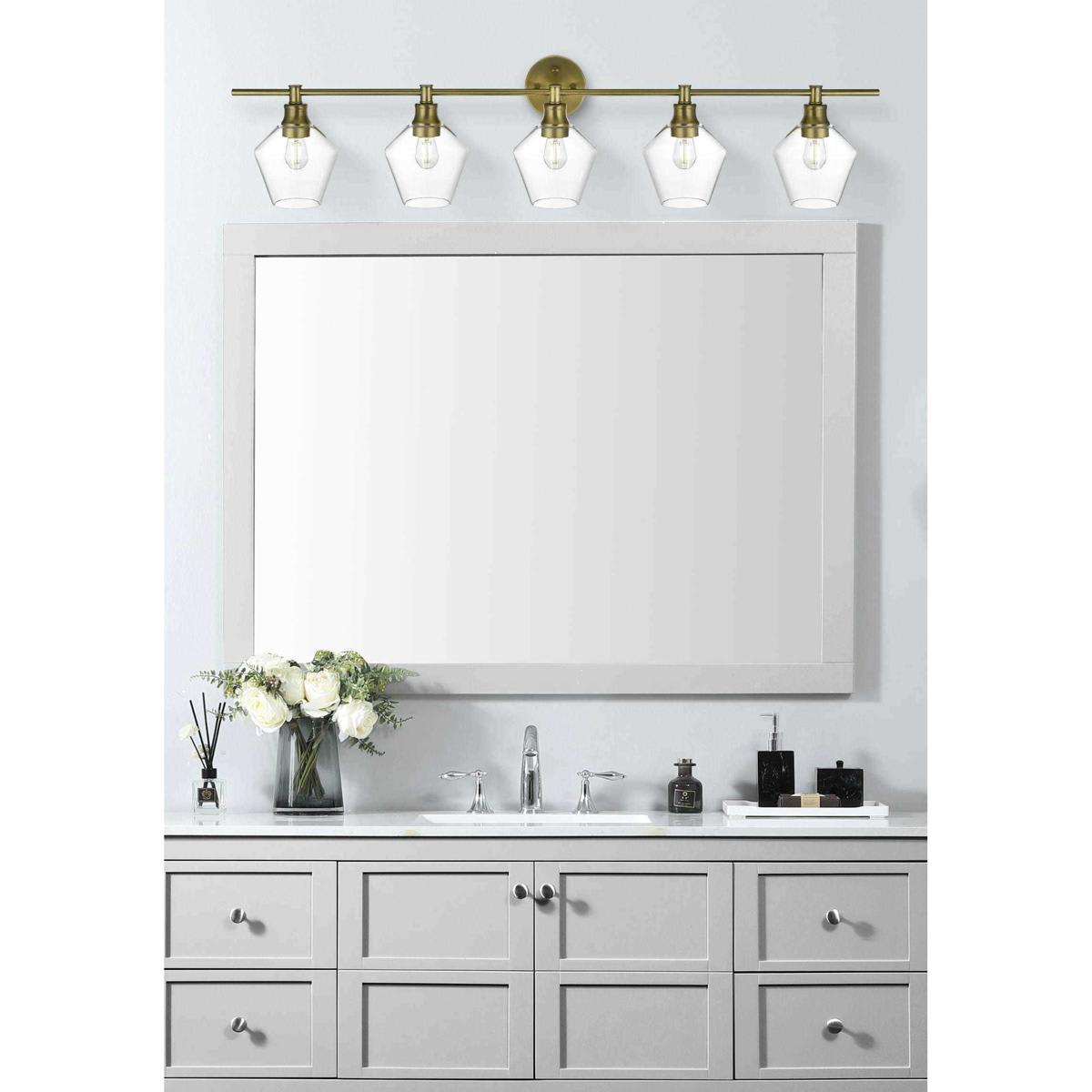 Elegant Lighting Living District LD2324SG Gene 5 Light 47 inch Satin ...
