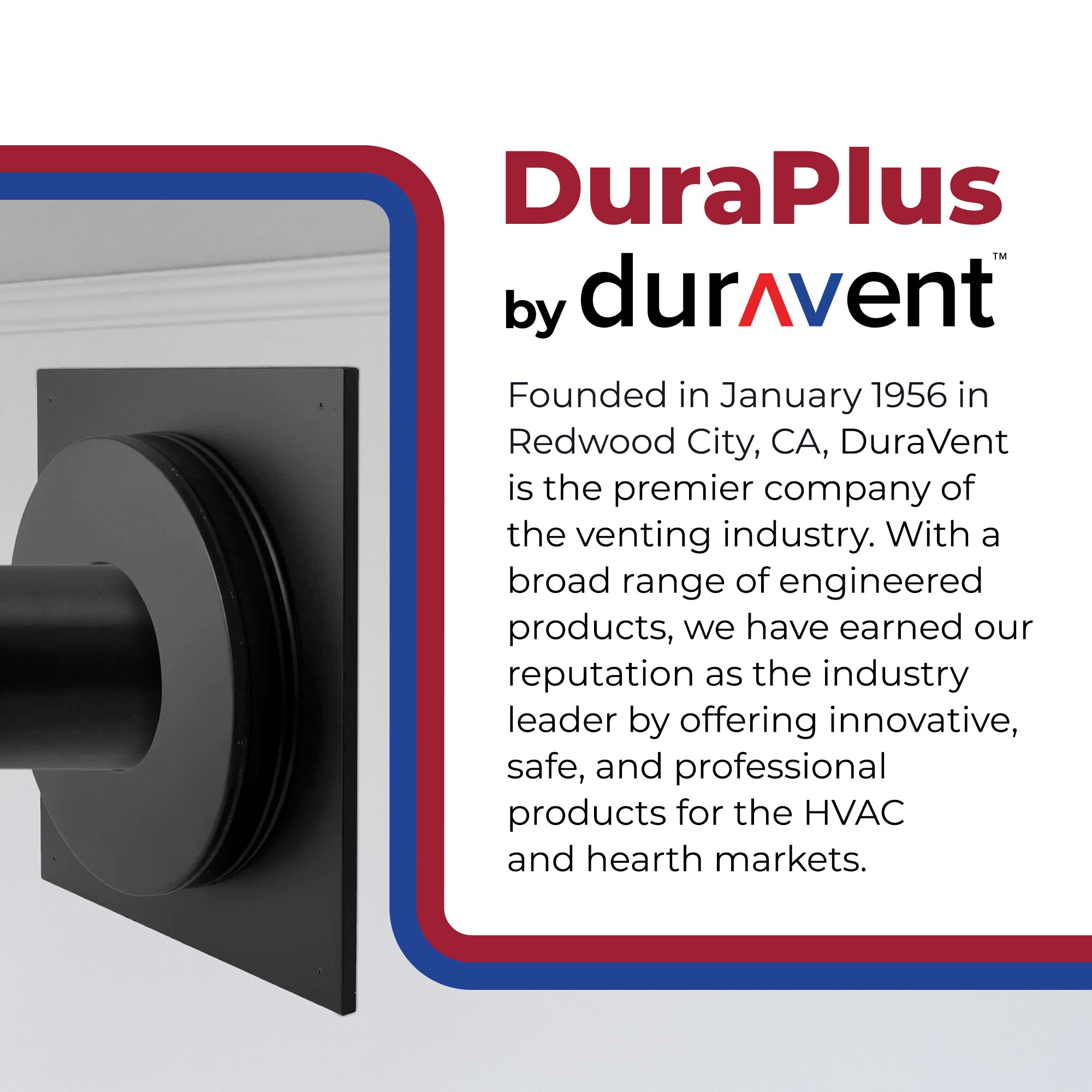 DuraVent 6DP-WT 6 Inch Galvanized Steel Wall Thimble for Chimney Pipe ...