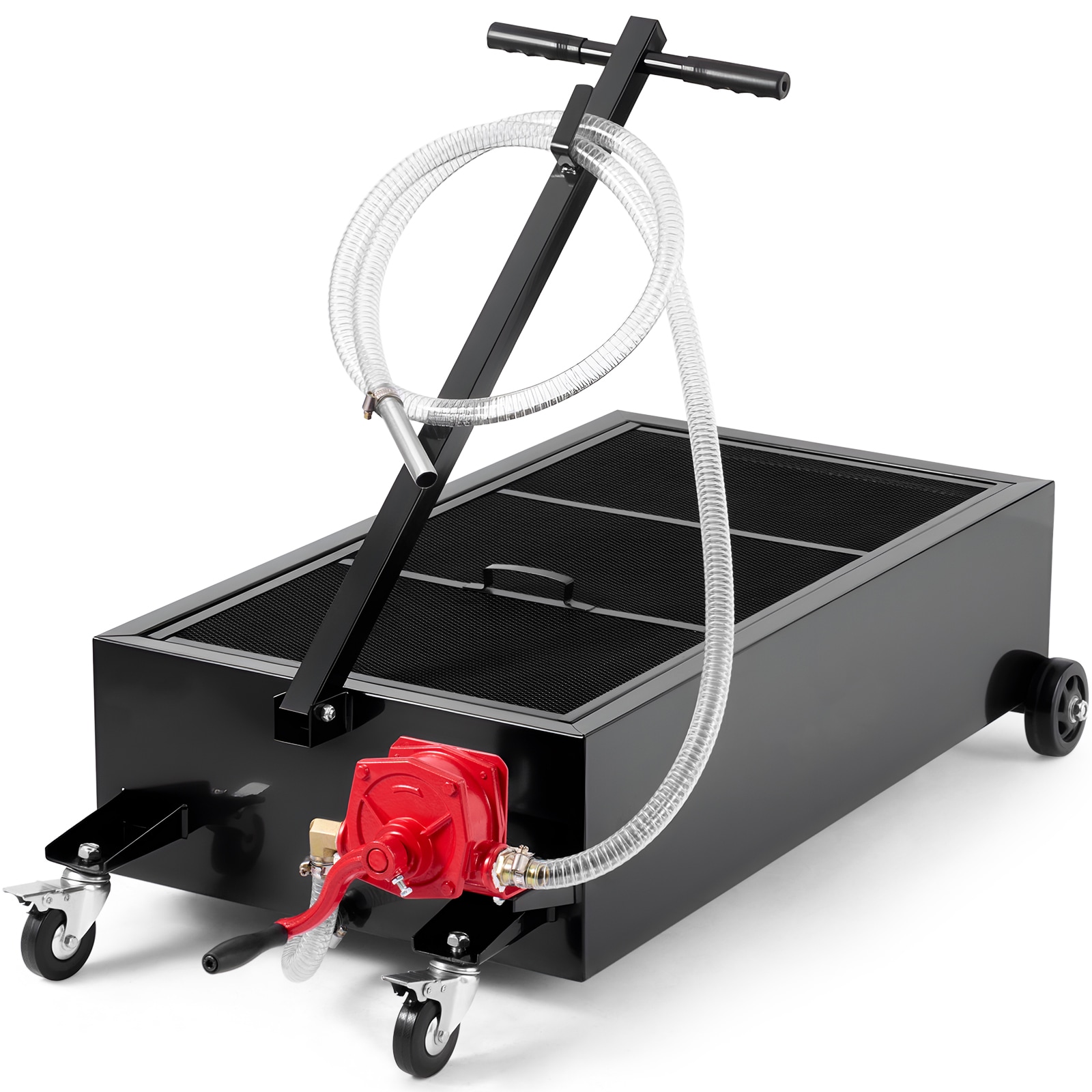 VEVOR Low Profile Oil Drain Pan 25 Gallon Capacity Rolling Oil Drain ...