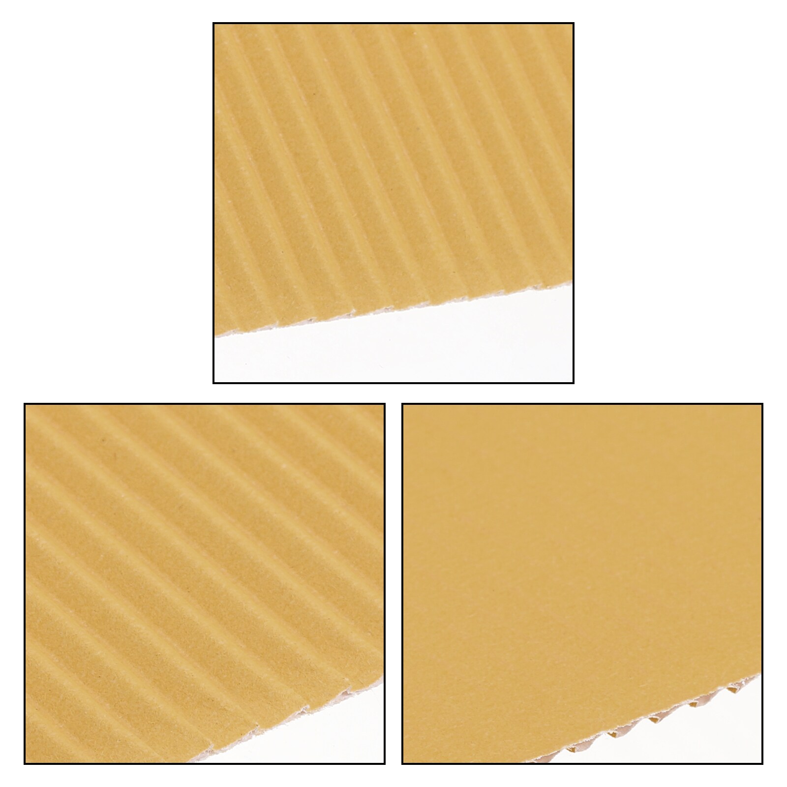 Unique Bargains 10pcs Corrugated Cardboard Paper Sheets Khaki 14 x 10 ...