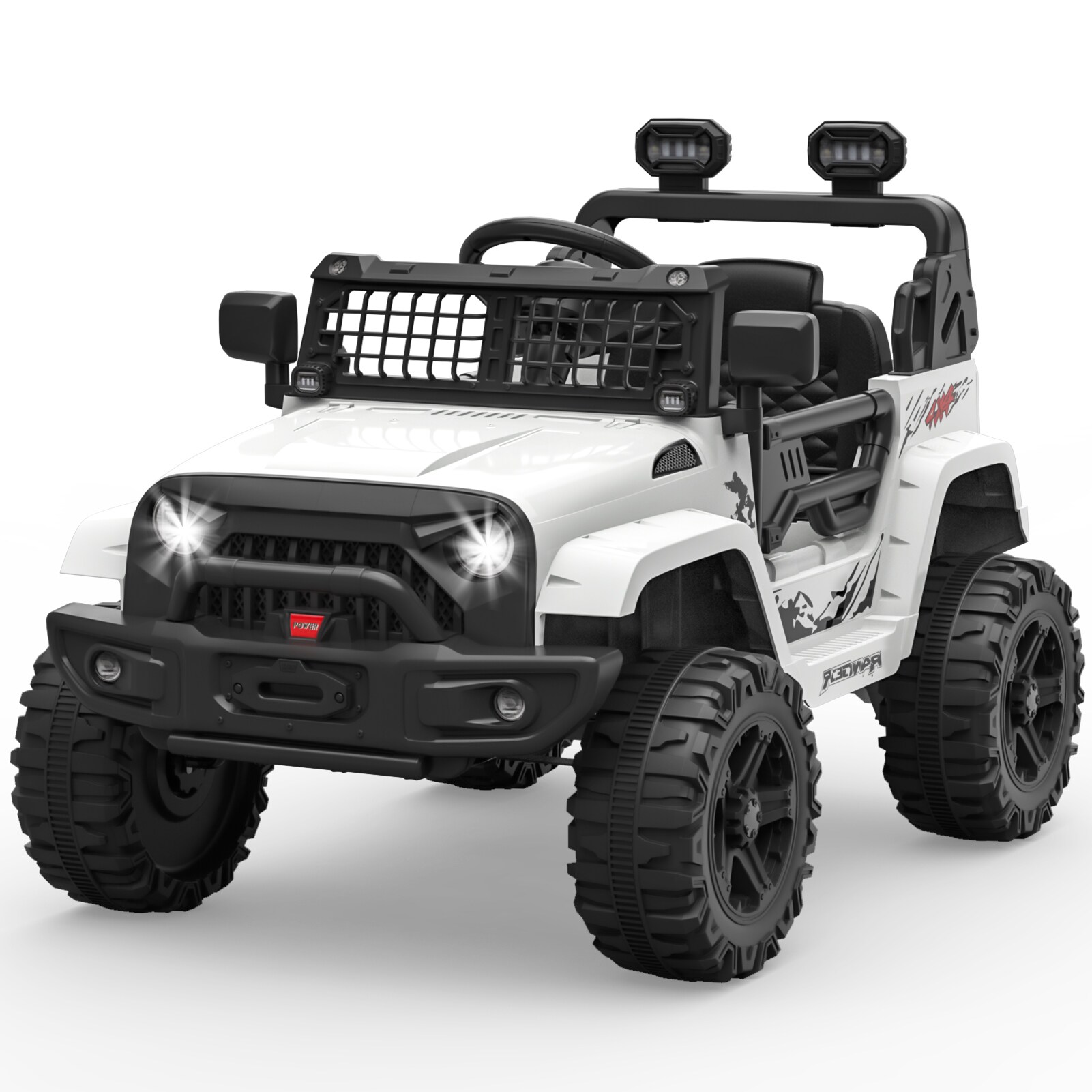 Garvee 12V Kids Electric Ride On Truck w/ Remote/ Dual 35W Motors/ LED ...