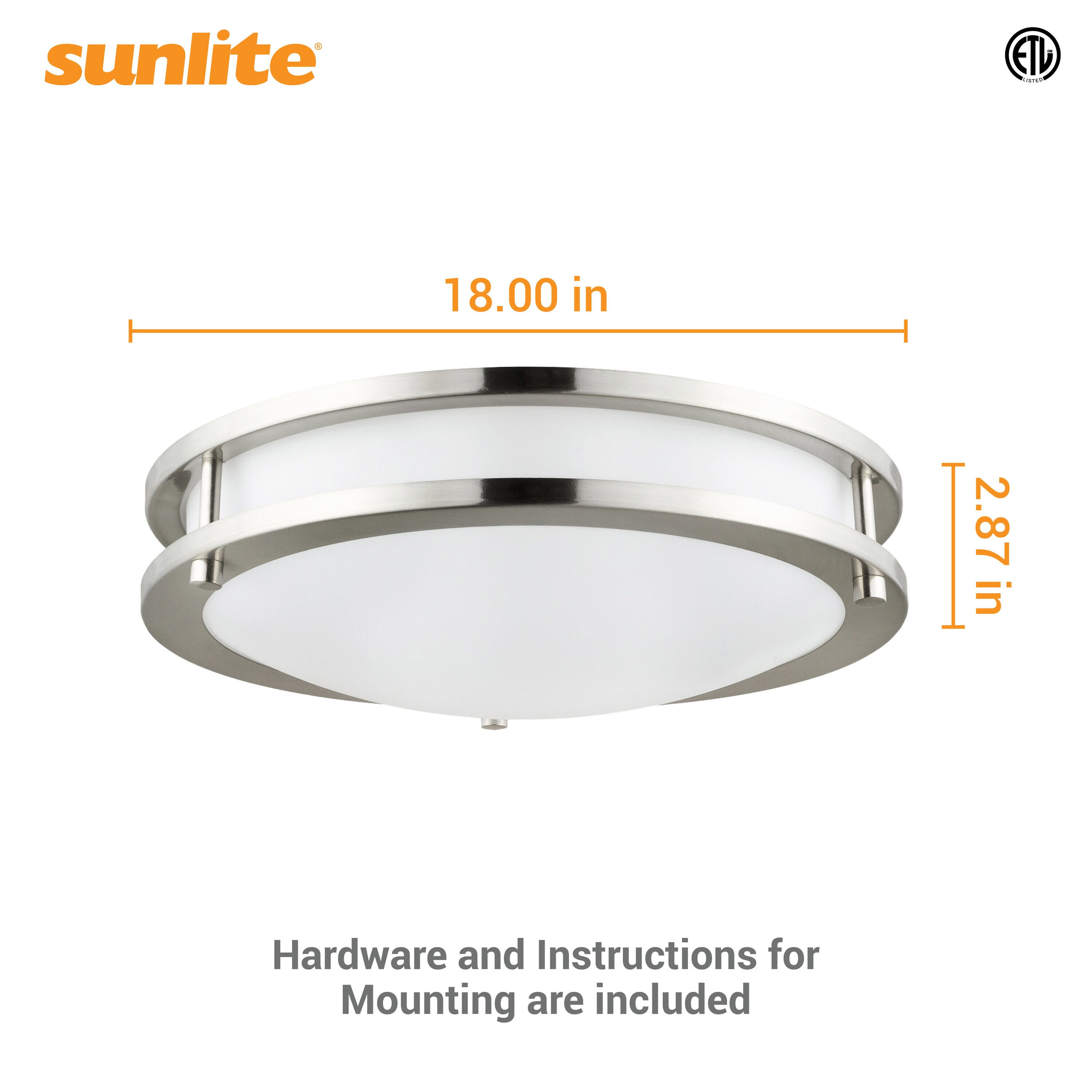 Sunlite 1-Light White LED Flush Mount Light ENERGY STAR LW87764 at Lowes.com