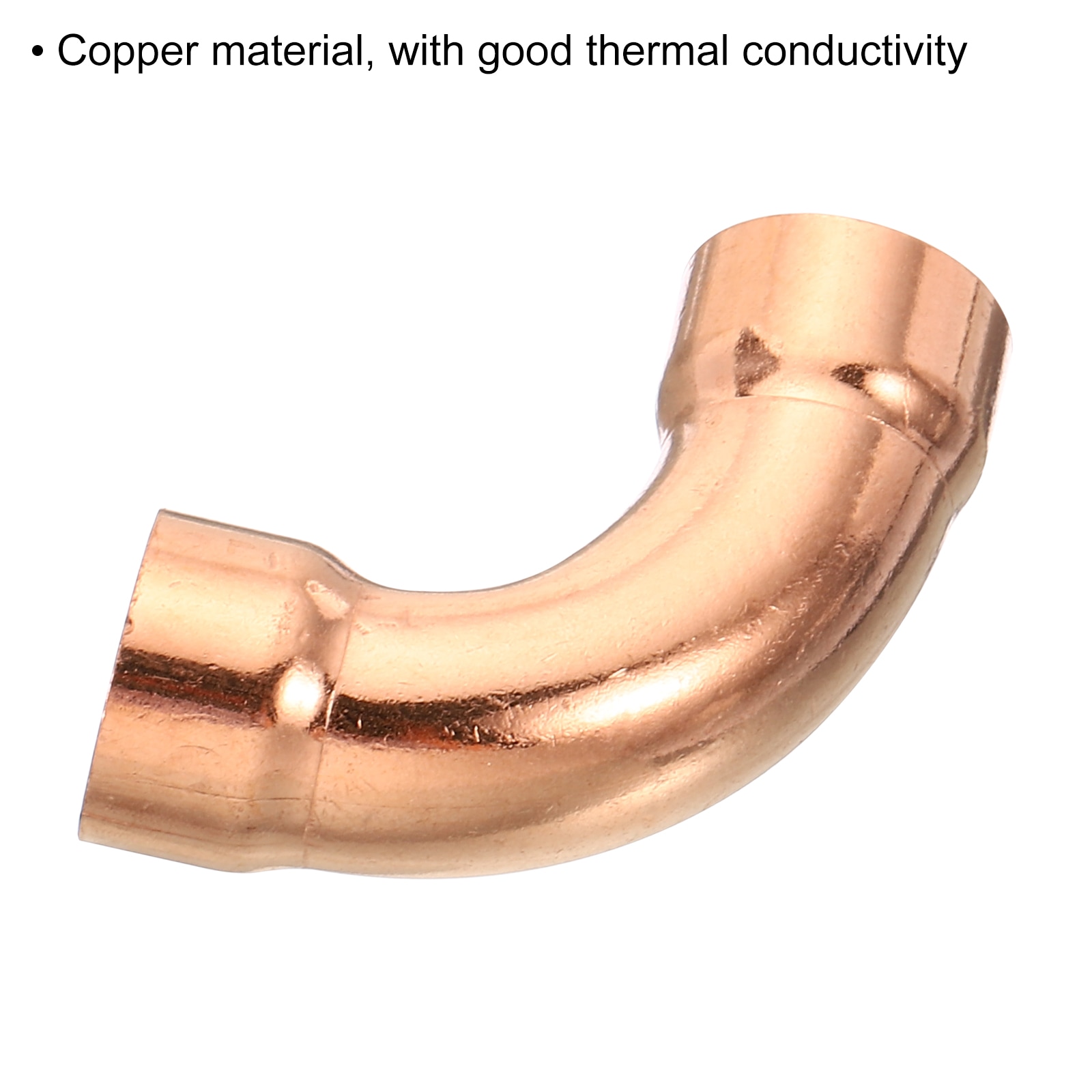 PATIKIL 1/2 Inch (12.7mm) ID Elbow Copper Pipe Fitting 3pcs 90 Degree ...