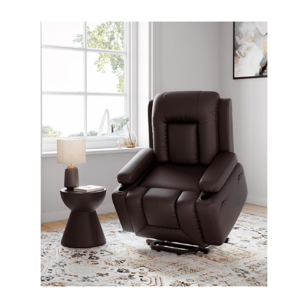 Qeetex Power Lift Recliner Chair Wide Seat Adjustable Back Leg Rest ...