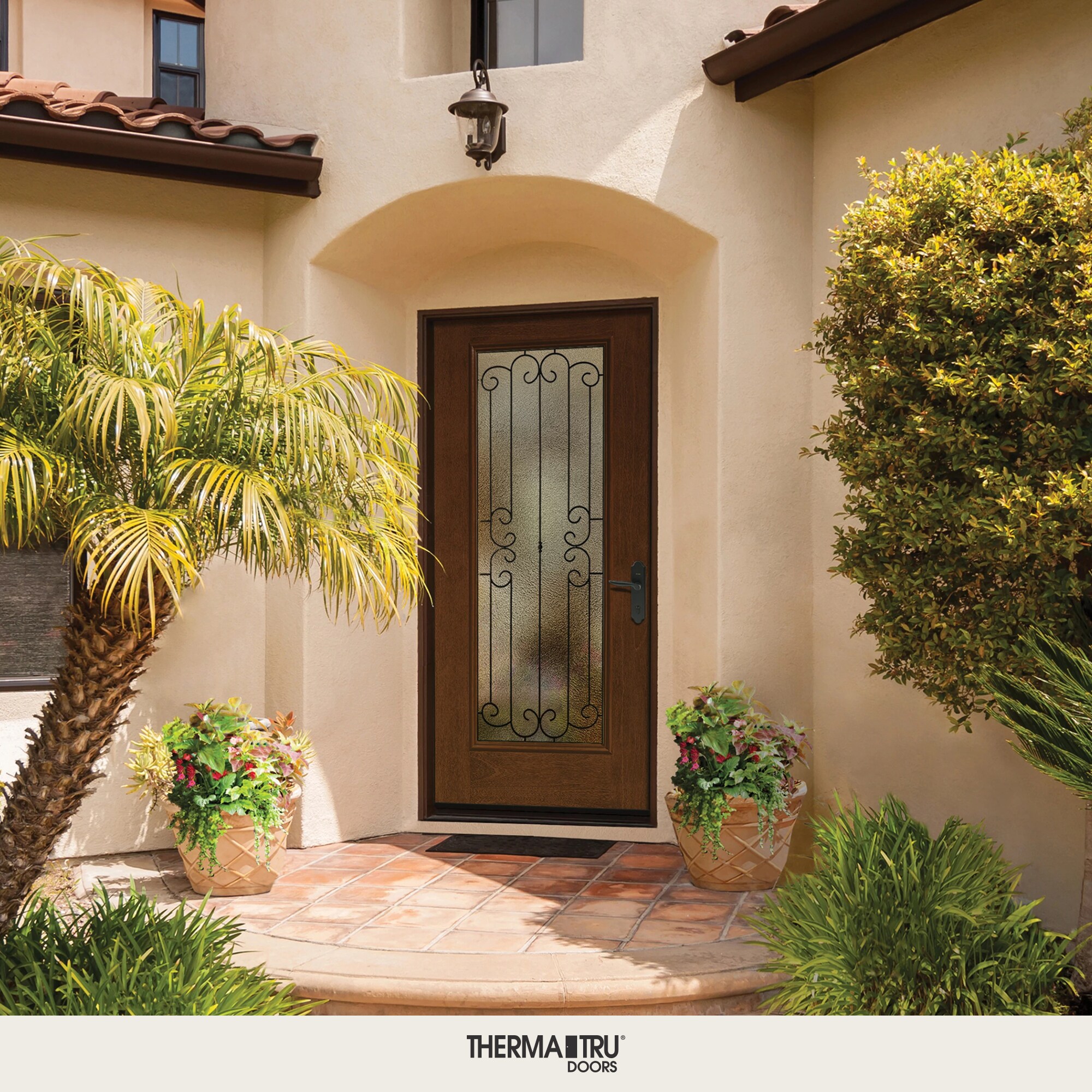 Therma-Tru RISERVA 36-in x 80-in x 4-9/16-in Fiberglass Full lite Left ...