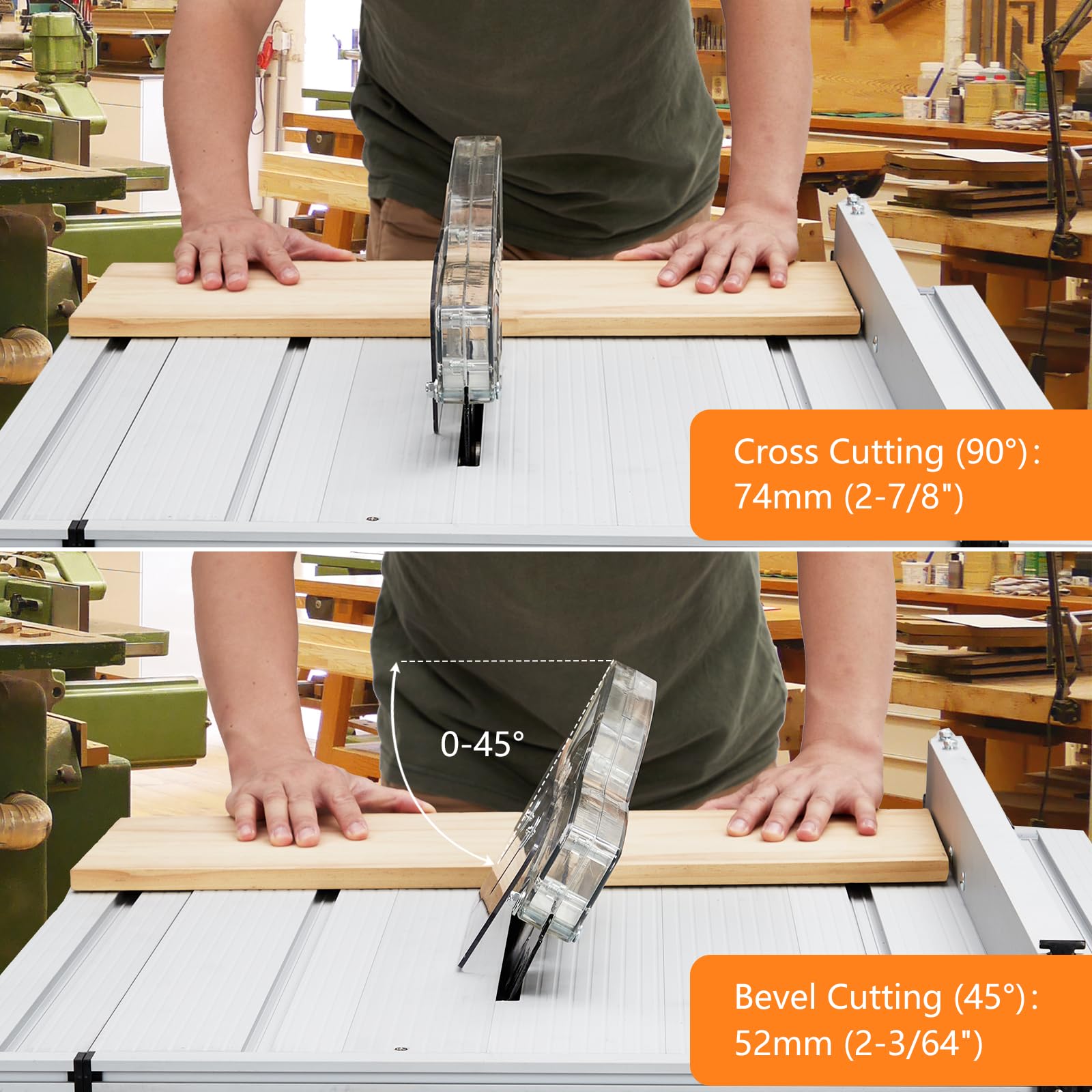 IdealHouse 10 Inch Table Saw 15 Amp 5000 RPM Powerful Tabletop Saw 36 X ...