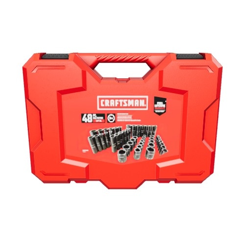 CRAFTSMAN 48 Piece Standard SAE and Metric Combination 1 2 in Drive Set 6 point Impact Socket Set CMMT16548 at Lowes