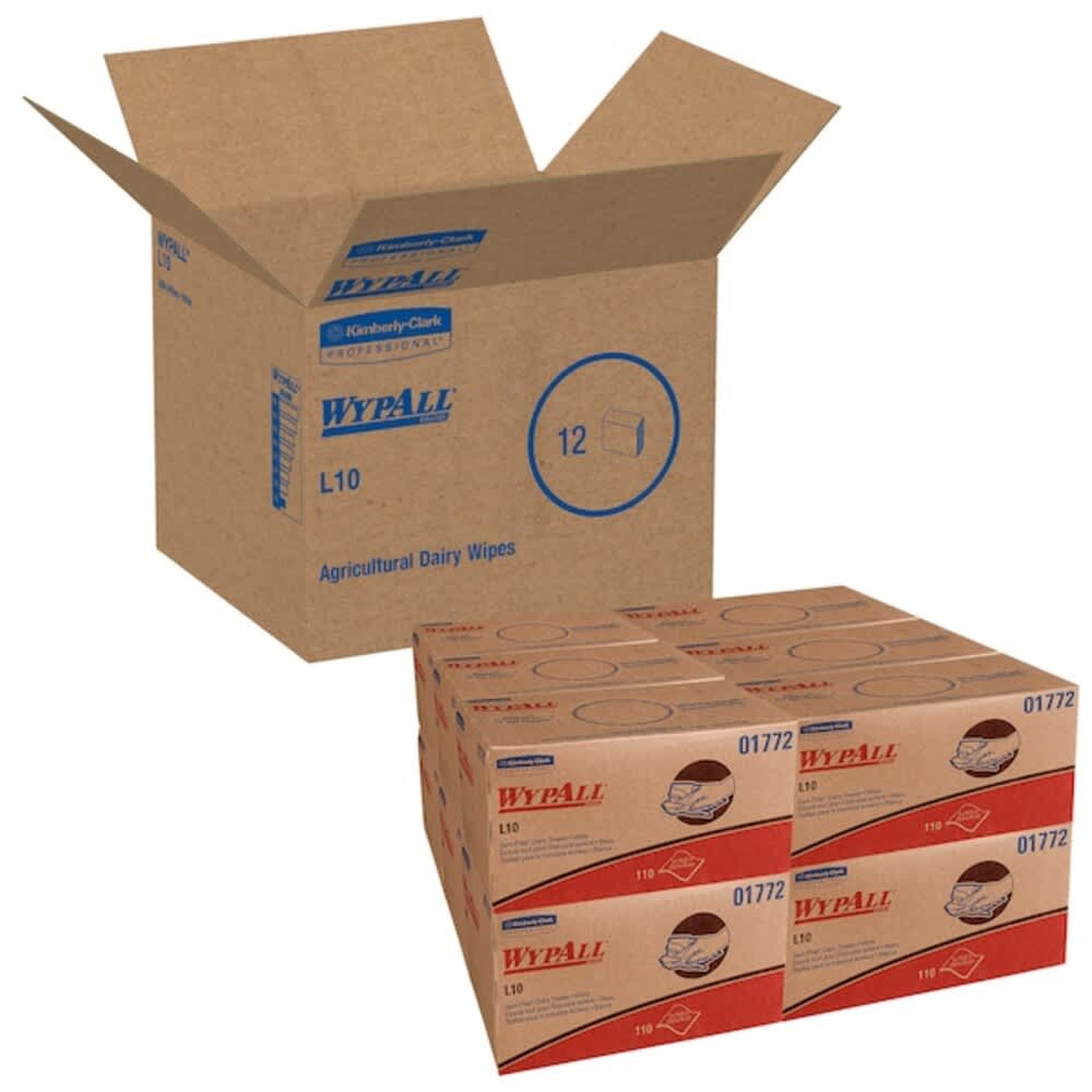 WYPALL General Clean L10 Light Cleaning Towels (01772) Dairy Towels 1 ...