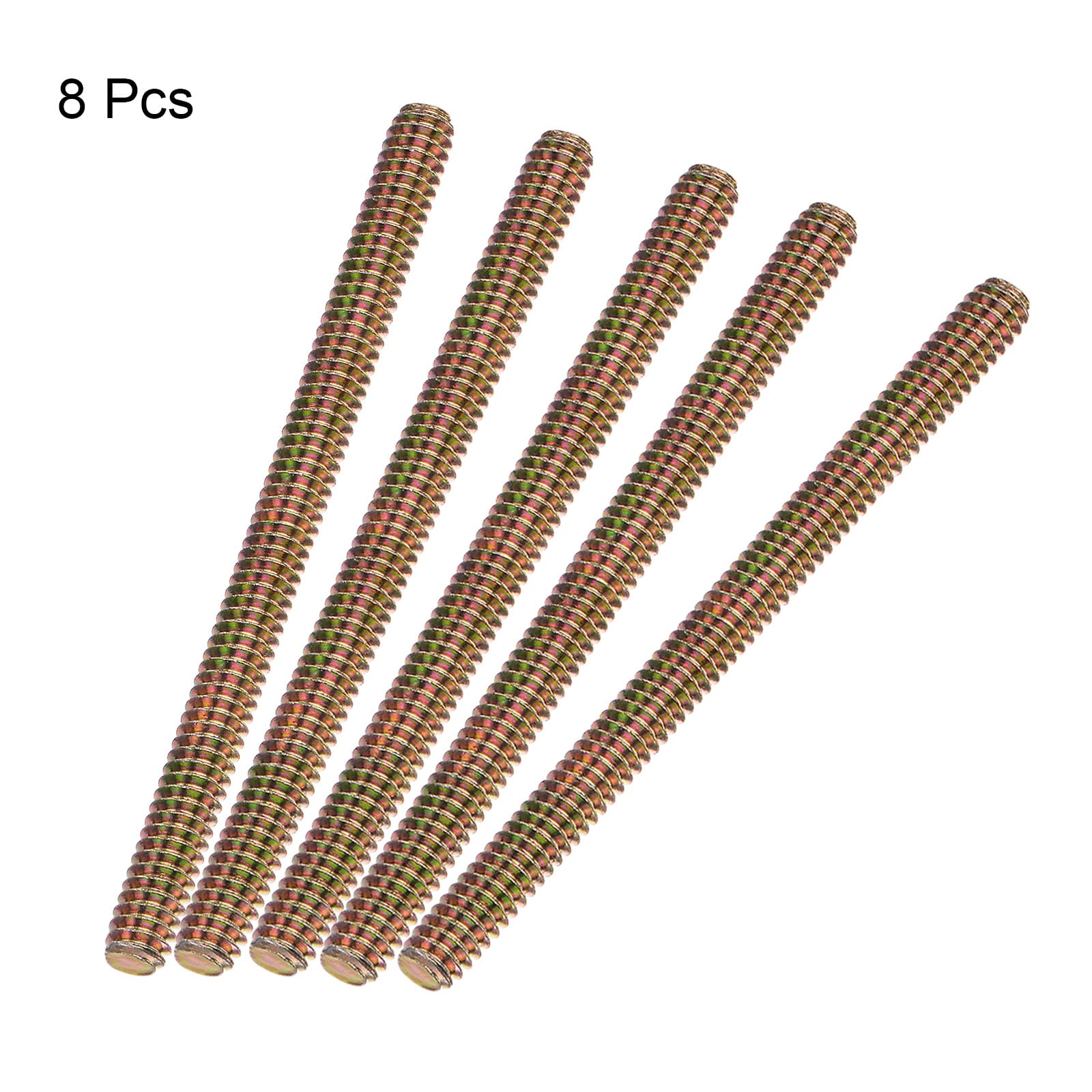 Unique Bargains 8pcs Zinc Fully All Threaded Rod 1/4in-20 4in Length ...
