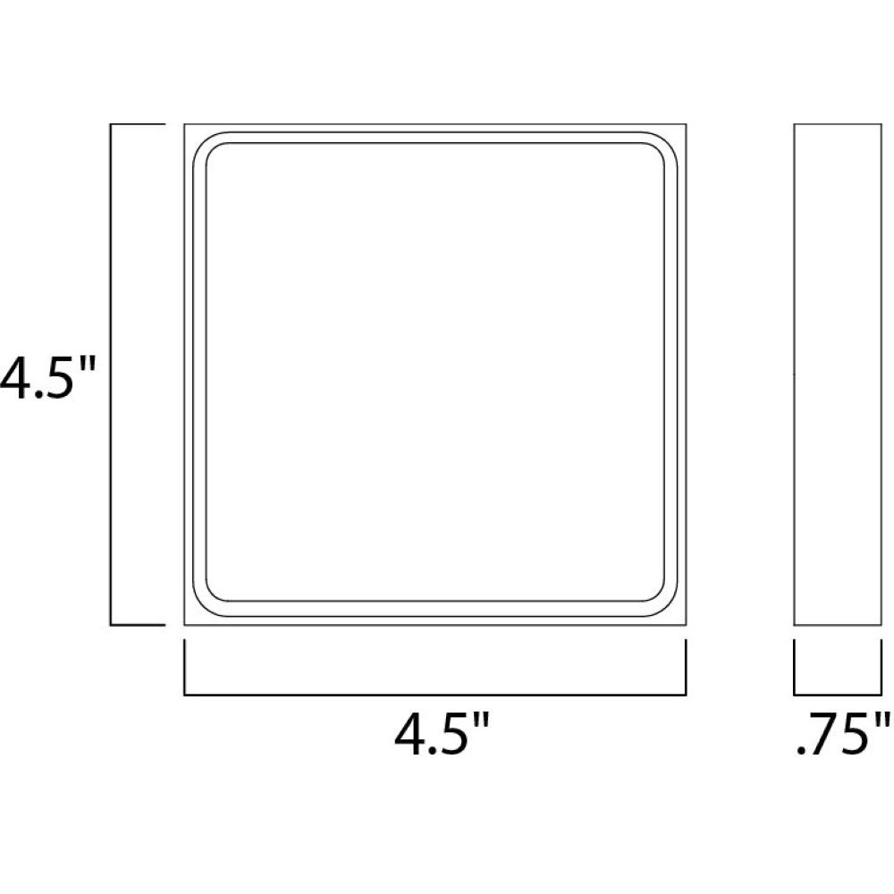 ET2 Alumilux Outline 1-Light Contemporary / Modern White Led Outdoor ...