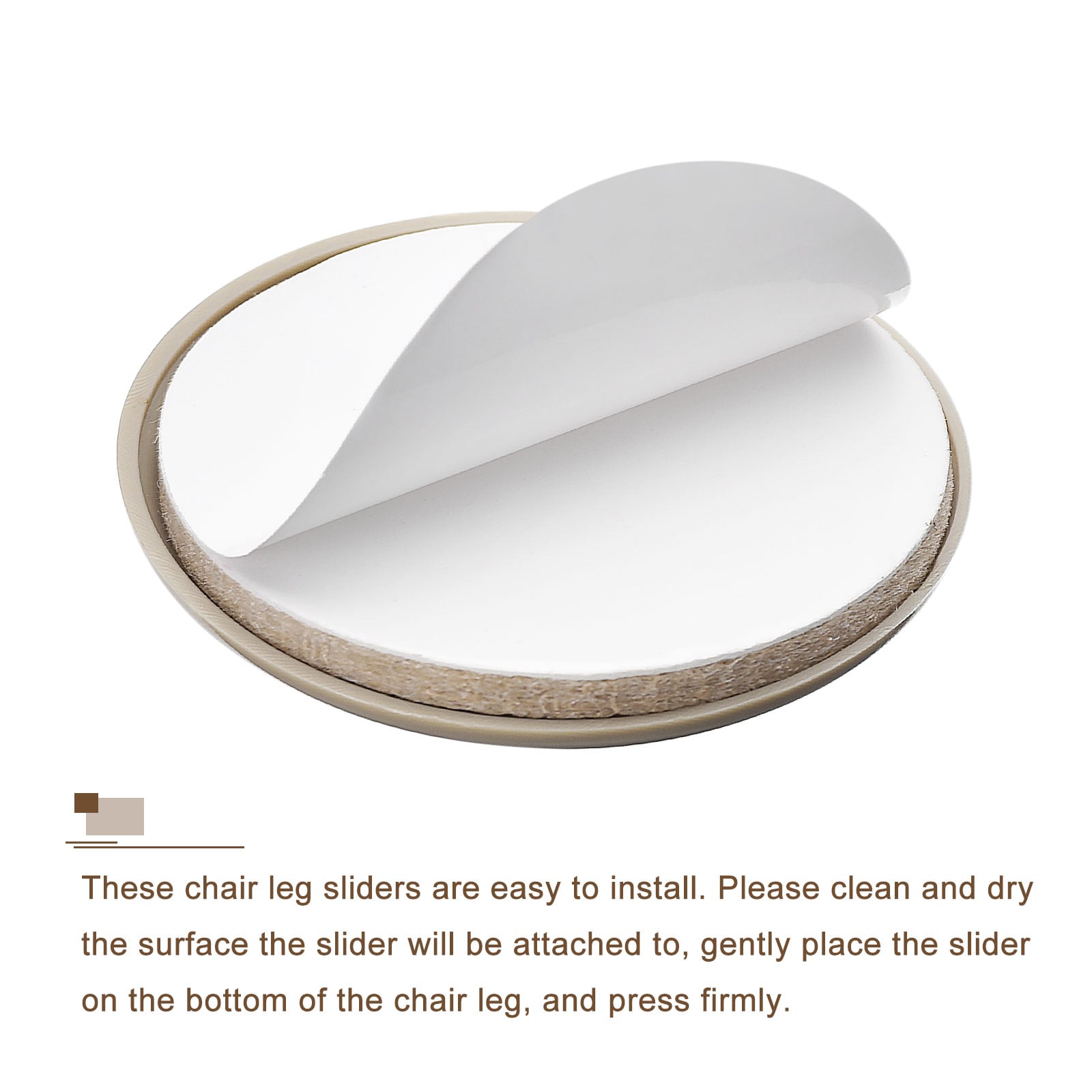 Unique Bargains Furniture Sliders 8pcs 2 3/4 Inch - Plastic Self ...