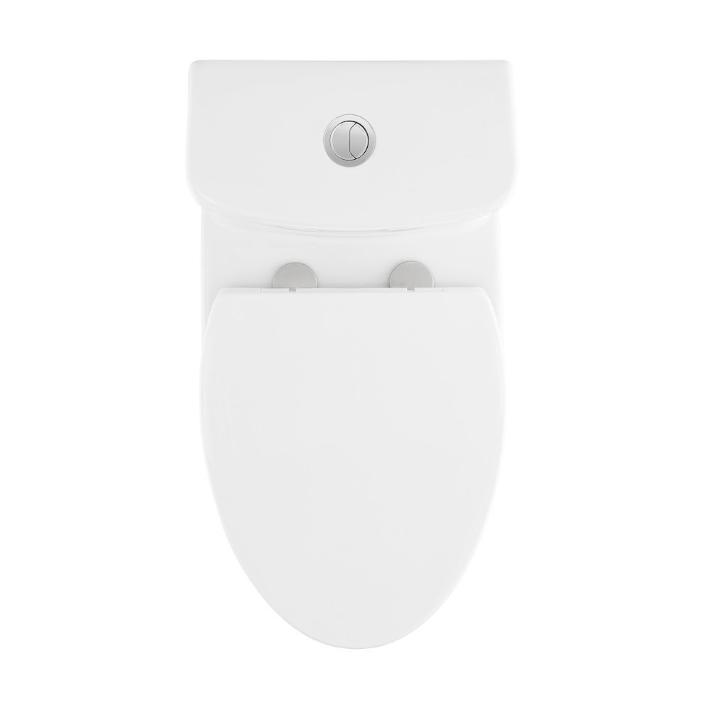 Carlton Plumbing Fulton One Piece Elongated Toilet Dual Flush 11 16 gpf ...