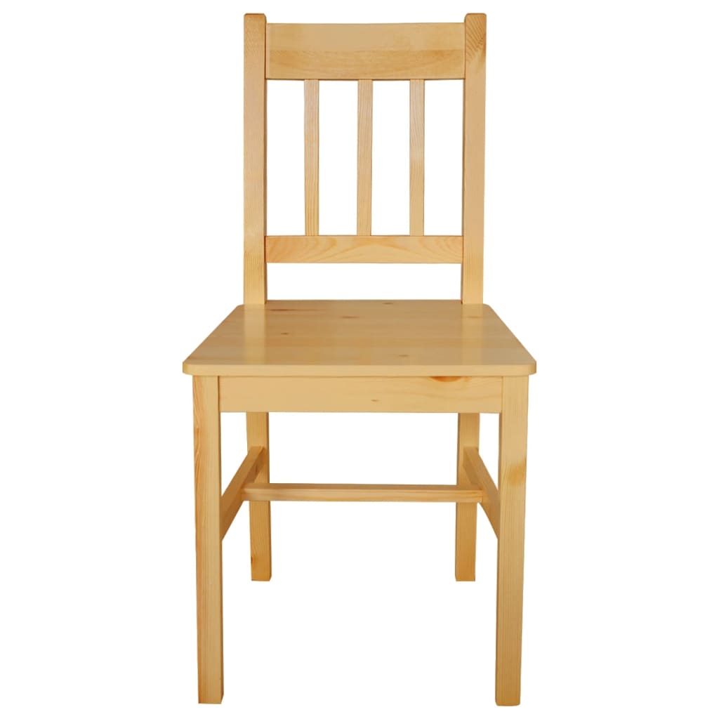 Boyel Living Dining Chair Set of 4 Natural Solid Pinewood Standard ...
