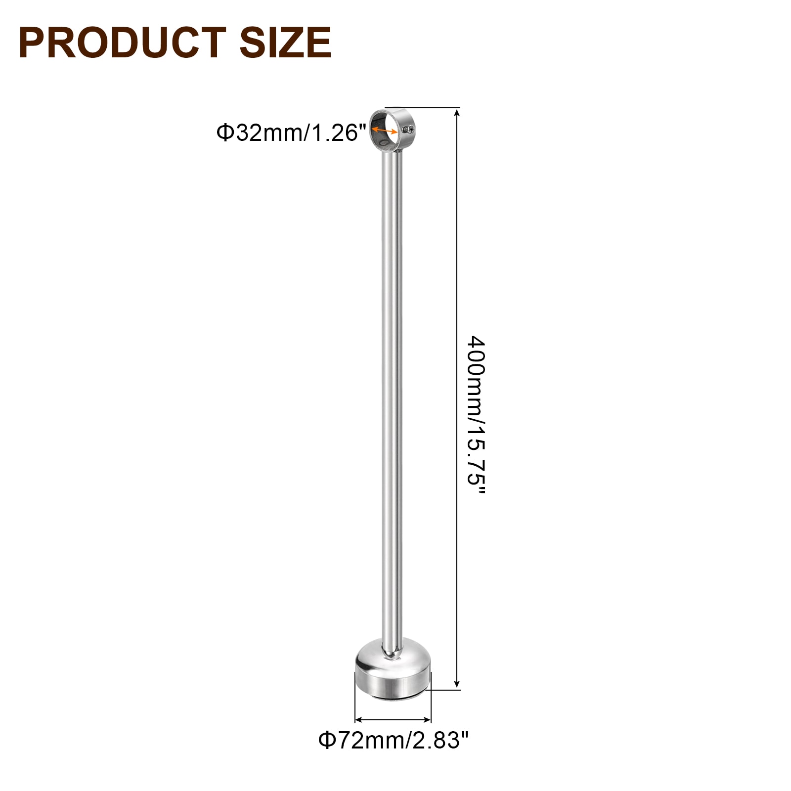 Unique Bargains 4 Sets Ceiling Mount Curtain Rod Bracket Fit 32mm/1 ...