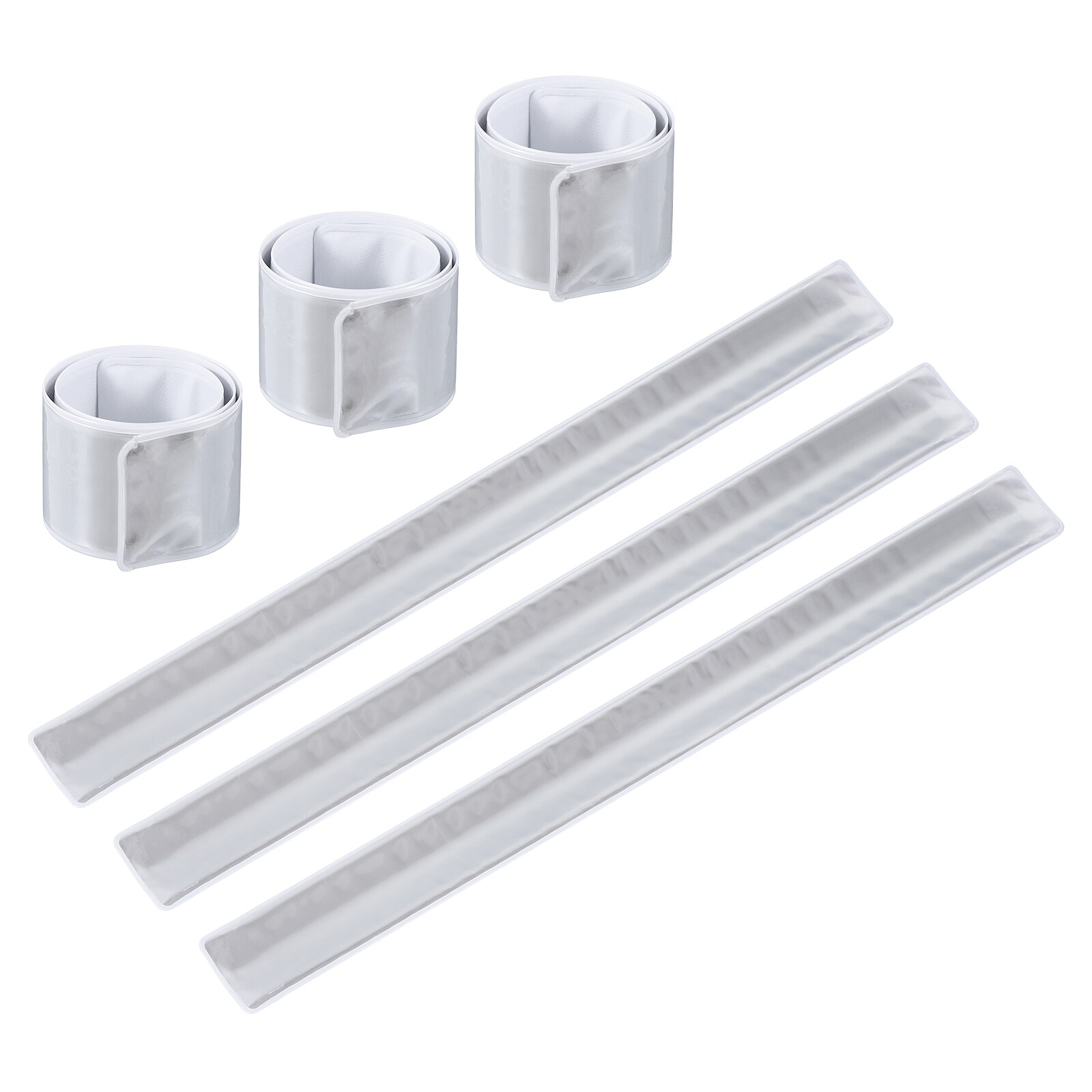 PATIKIL Reflective Slap Bands 6pcs Reflector Band Snap Bracelet ...