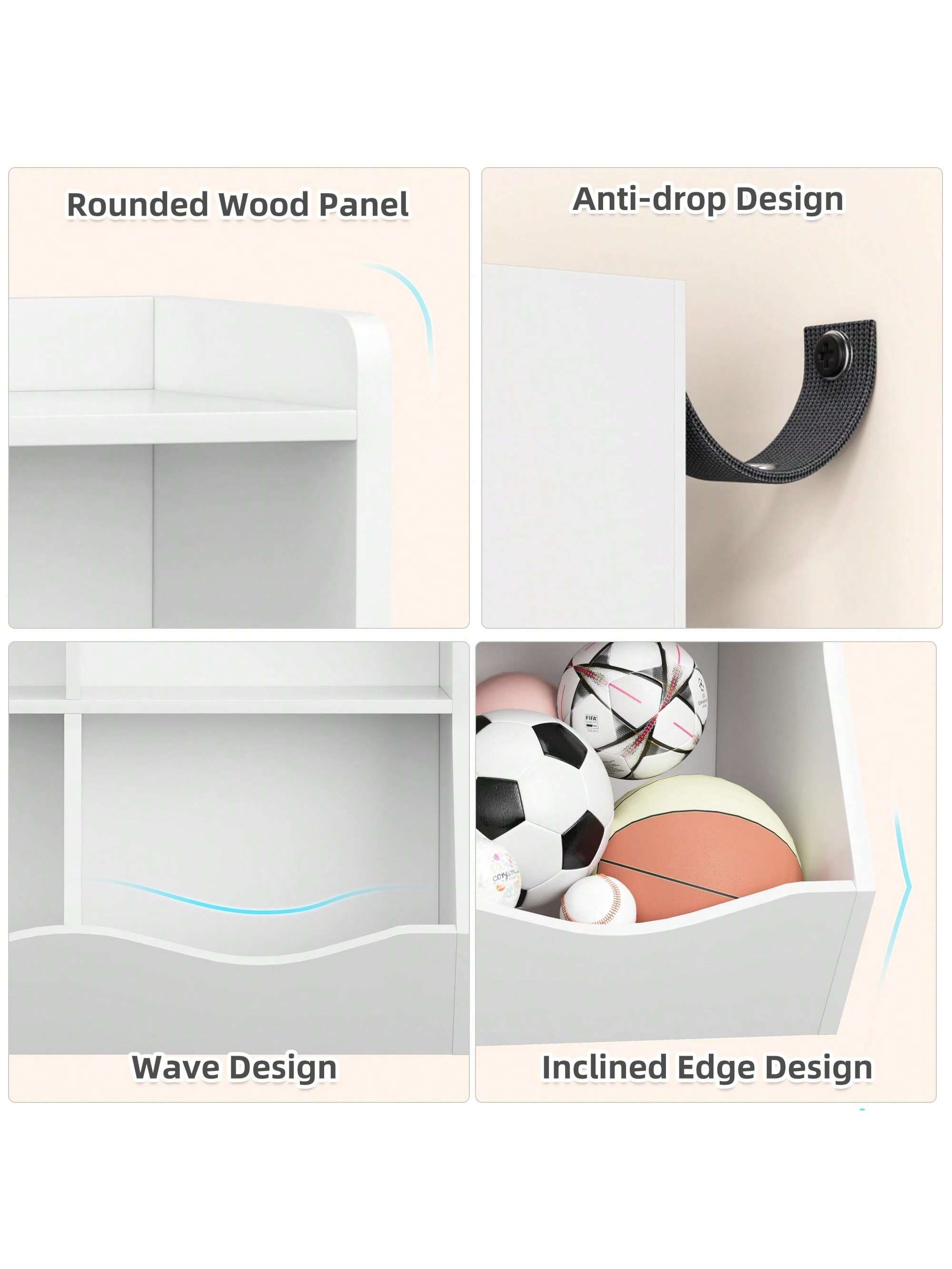 Qeetex Three-Tier Kids Bookshelf And Bookcase For Storage Books And ...