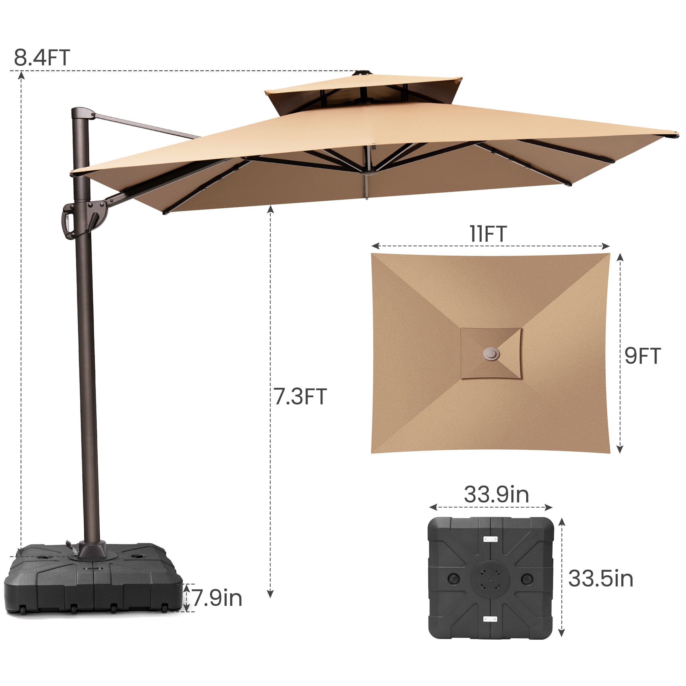 Crestlive Products Rectangular Patio Umbrellas & Accessories at Lowes.com