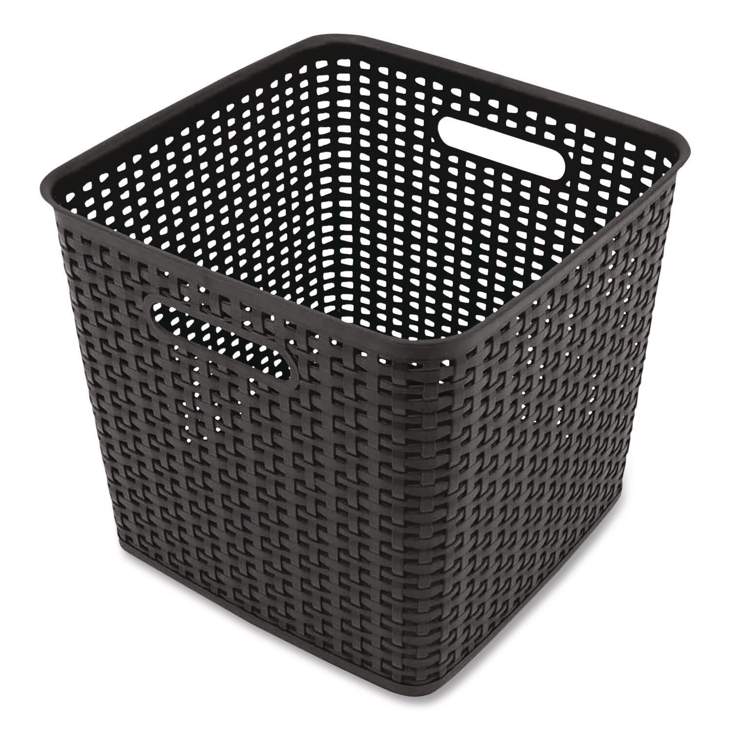 Advantus Plastic Weave Bin Extra Large 12.6 X 11.1 X 16.6 Black in the ...