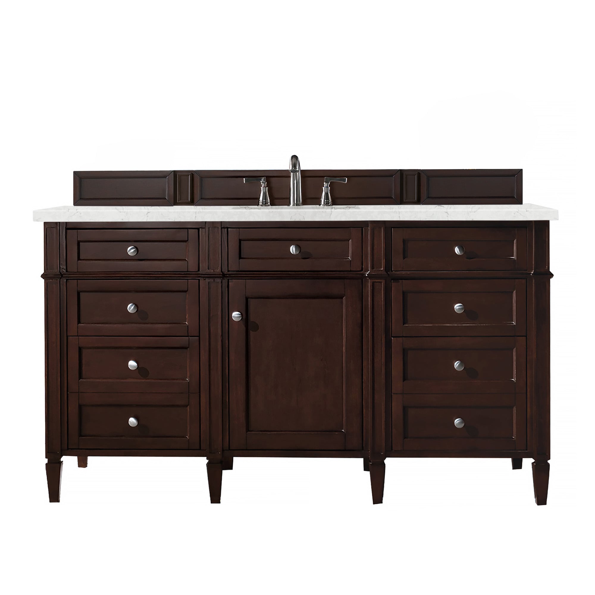 James Martin Vanities Brittany 60-in Burnished Mahogany Undermount ...