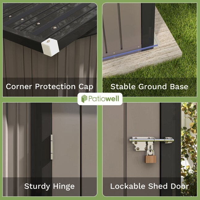 Patiowell 8-ft x 6-ft Steel Storage Shed in the Metal Storage Sheds ... Patiowell 8-ft x 6-ft Steel Storage Shed in the Metal Storage Sheds ...