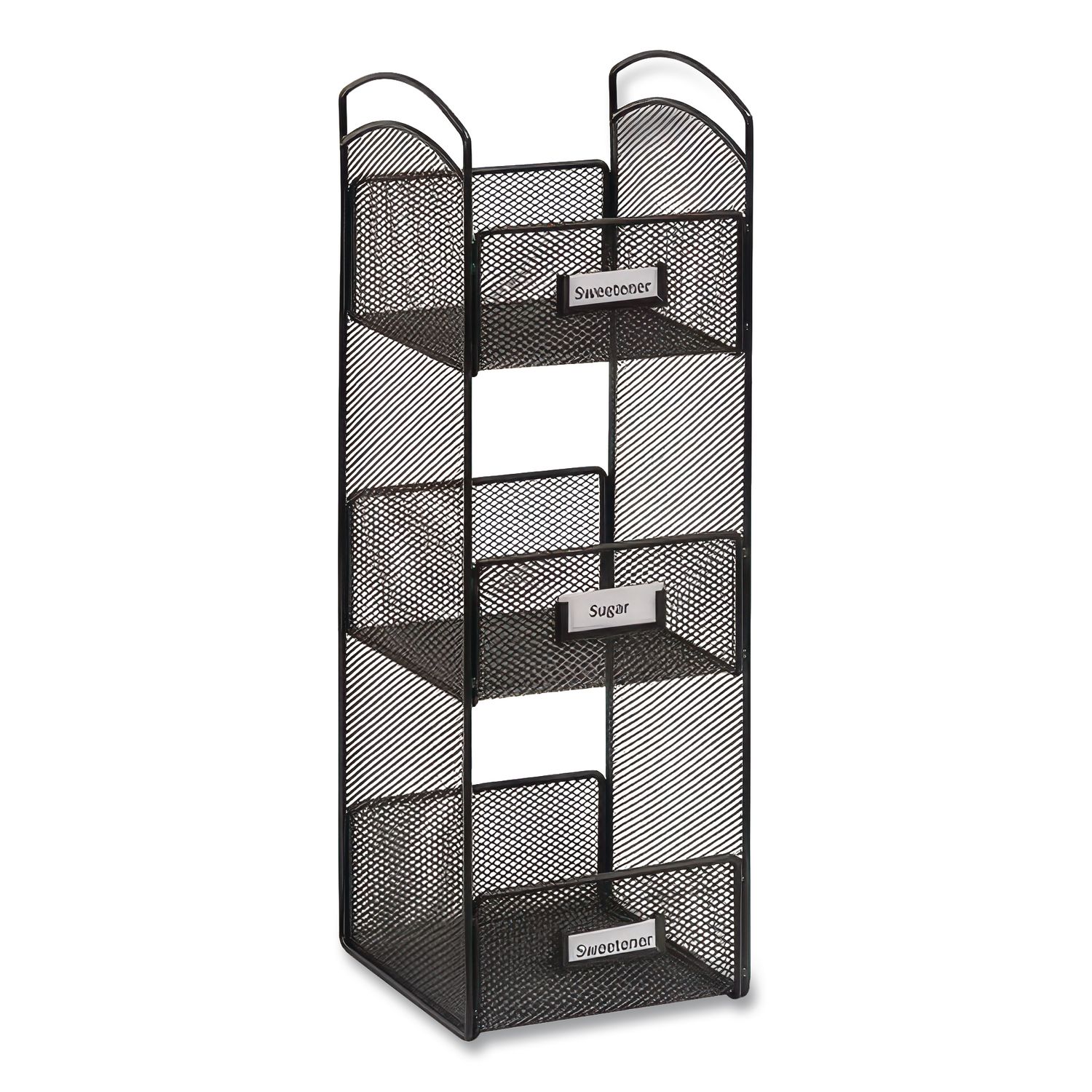 Safco Onyx Breakroom Organizers 3 Compartments 6 x 6 x 18 Steel Mesh ...