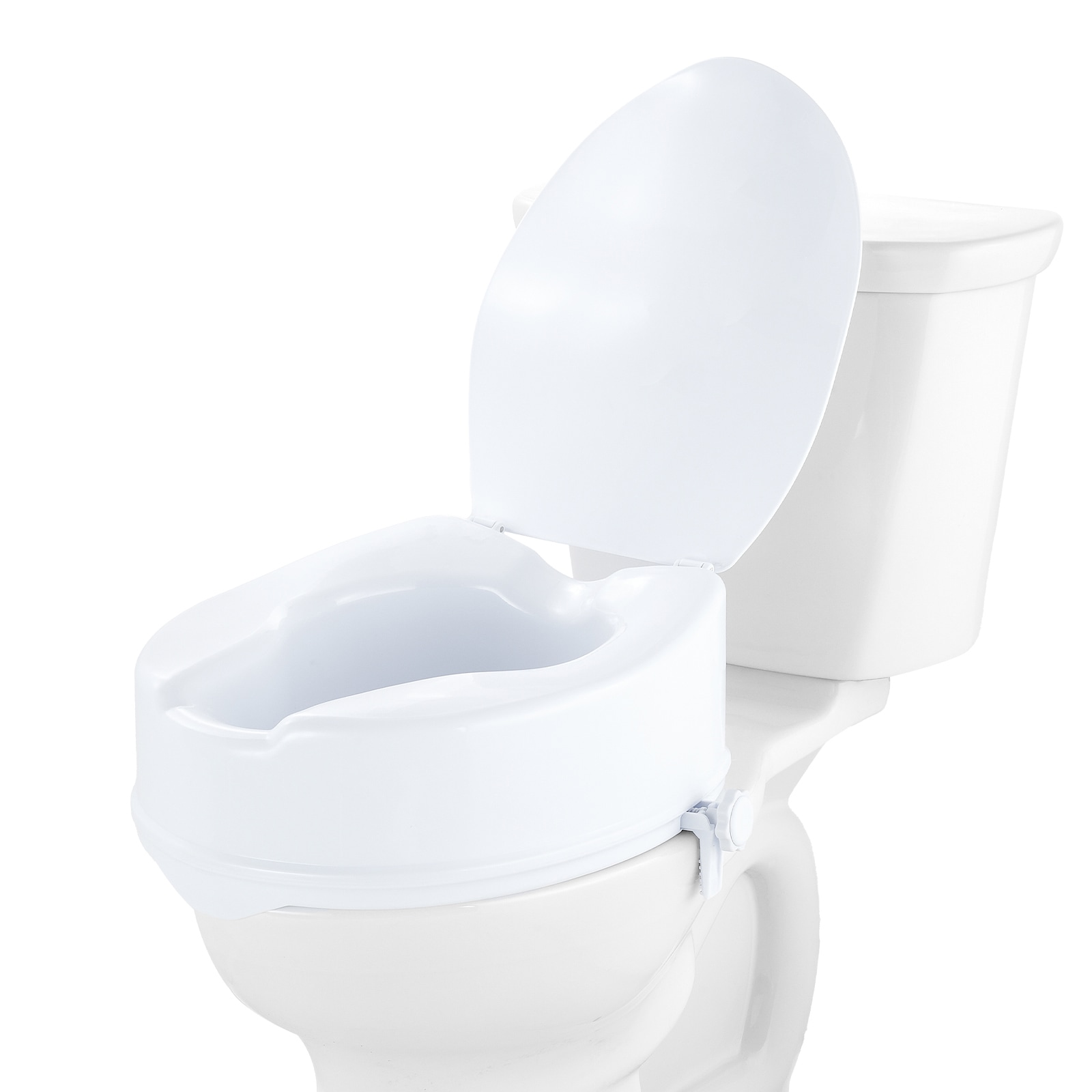 VEVOR Raised Toilet Seat 6in Height Raised 300 lbs Weight Capacity ...