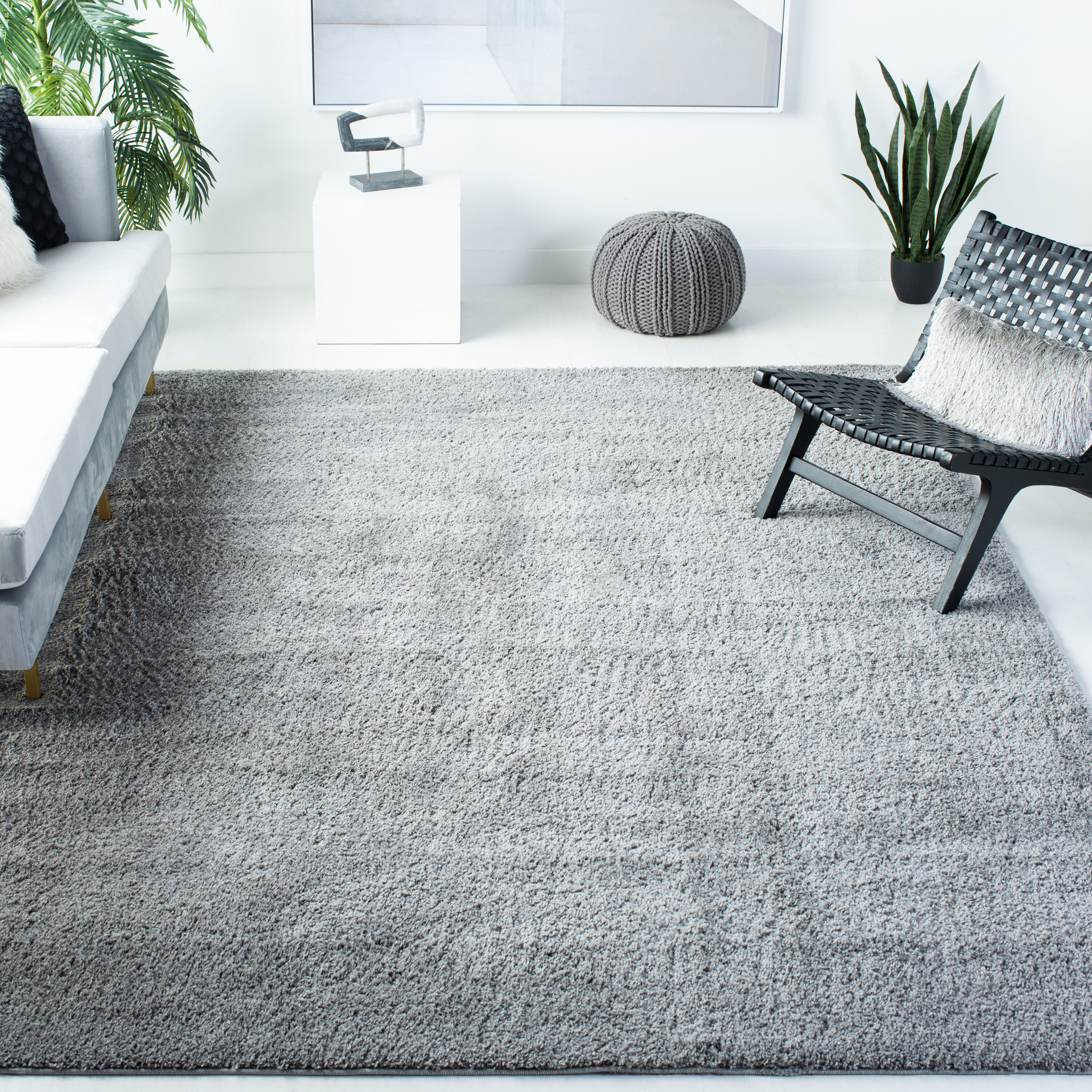 Safavieh August Shag 522G Grey 9ft x 12ft Large Rectangle Rug in the ...