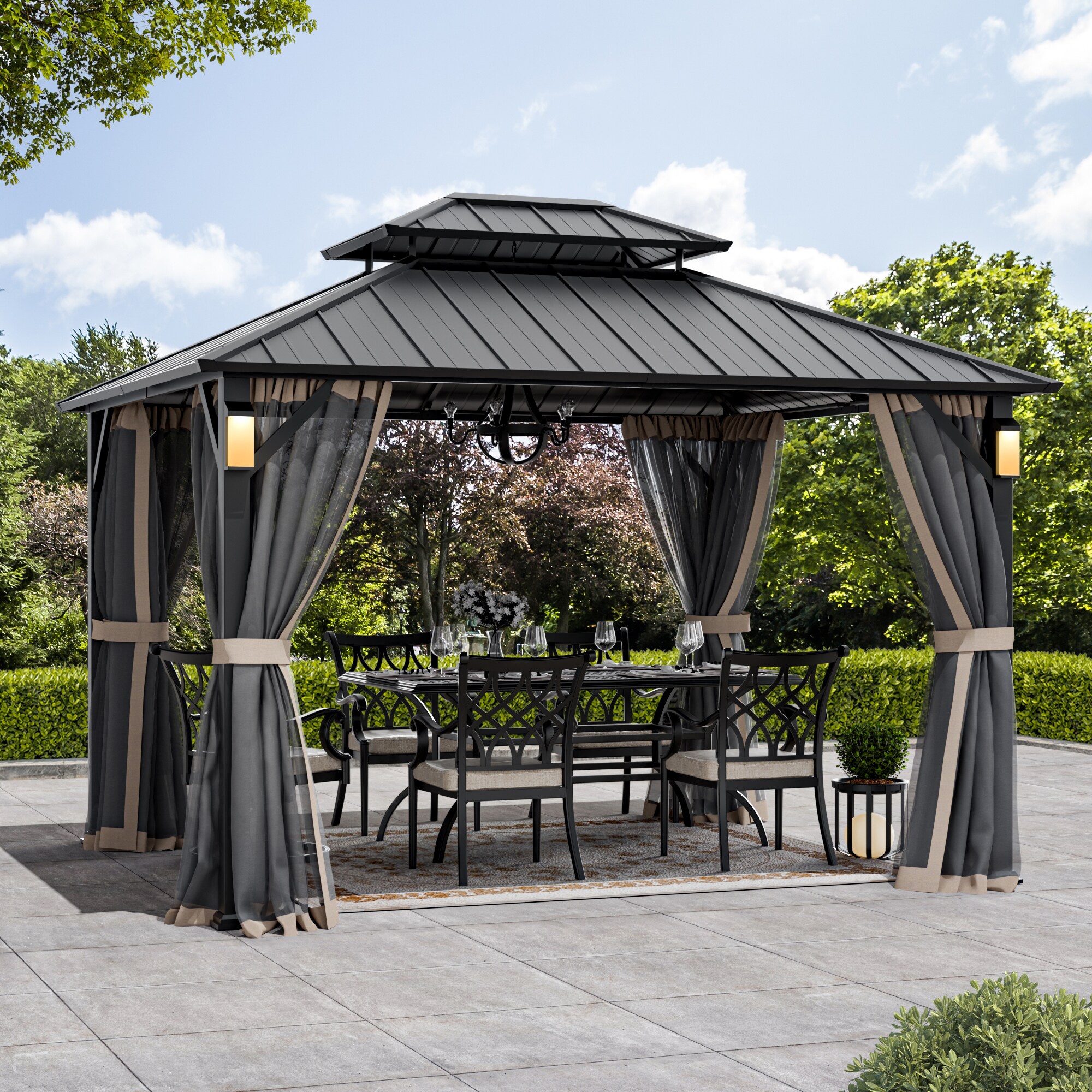 Square Iron-Frame Gazebos & Accessories at Lowes.com