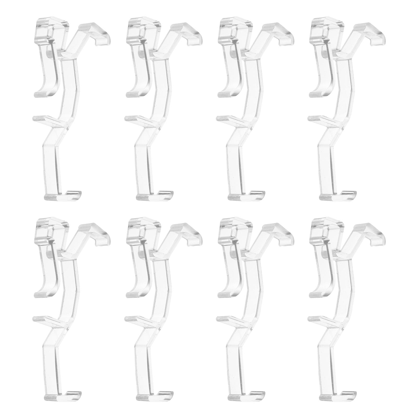 Unique Bargains 8pcs Valance Clips 2.5in Clear Plastic Valance Hidden ...