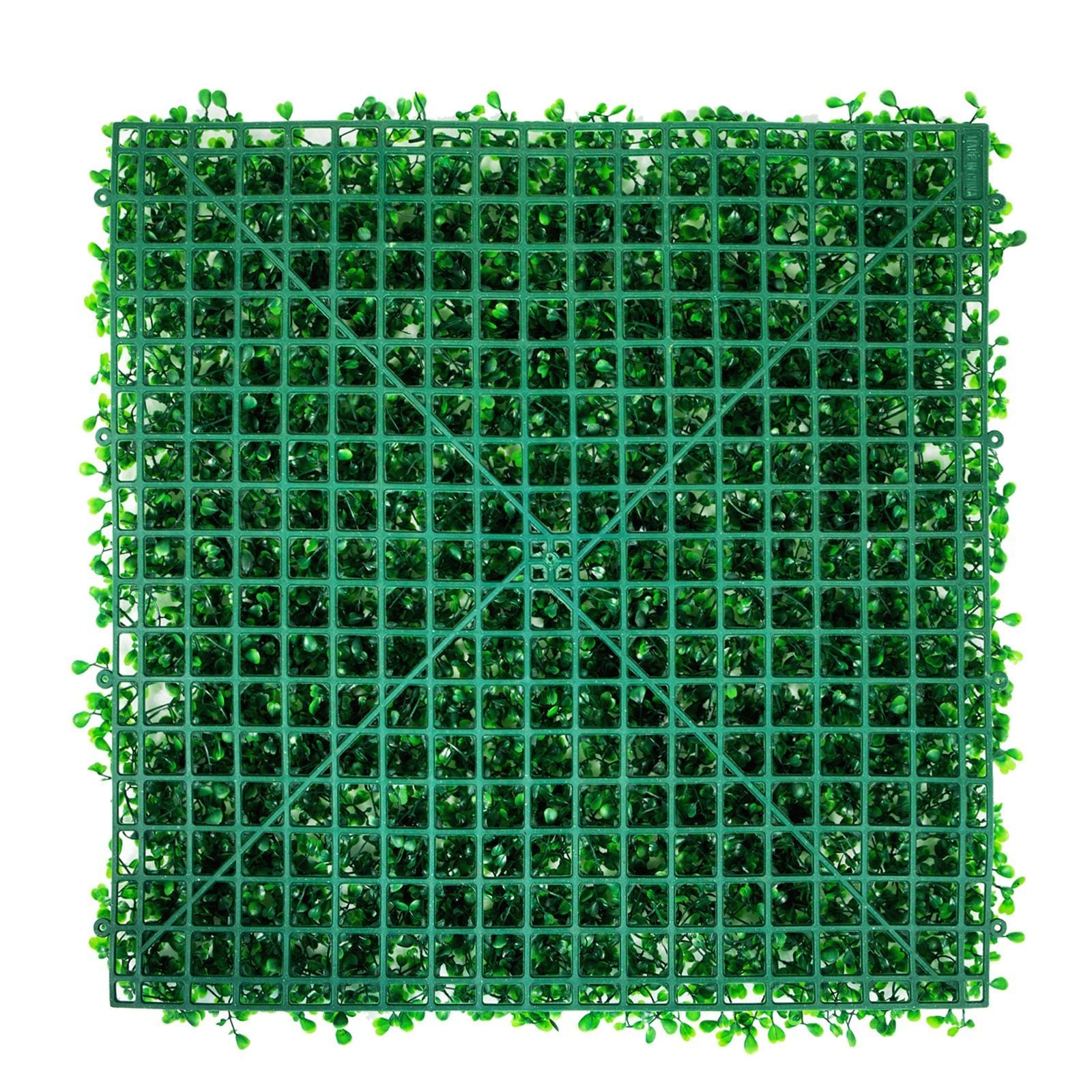 Angel Sar 10in x 10in 12-Panel Green Artificial Boxwood Hedge Wall Mat ...