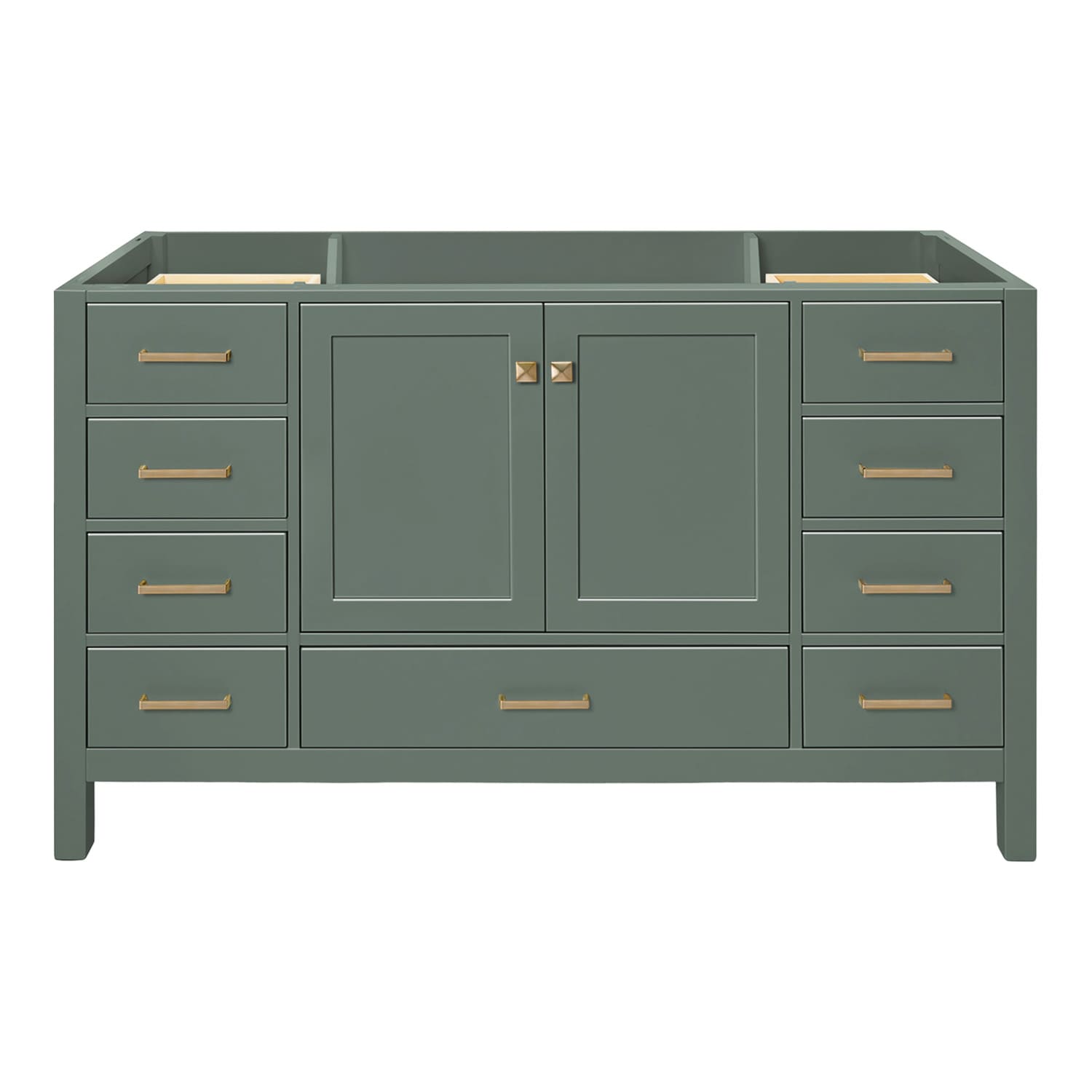 ARIEL Cambridge 60-in Vintage Green Bathroom Vanity Base Cabinet ...