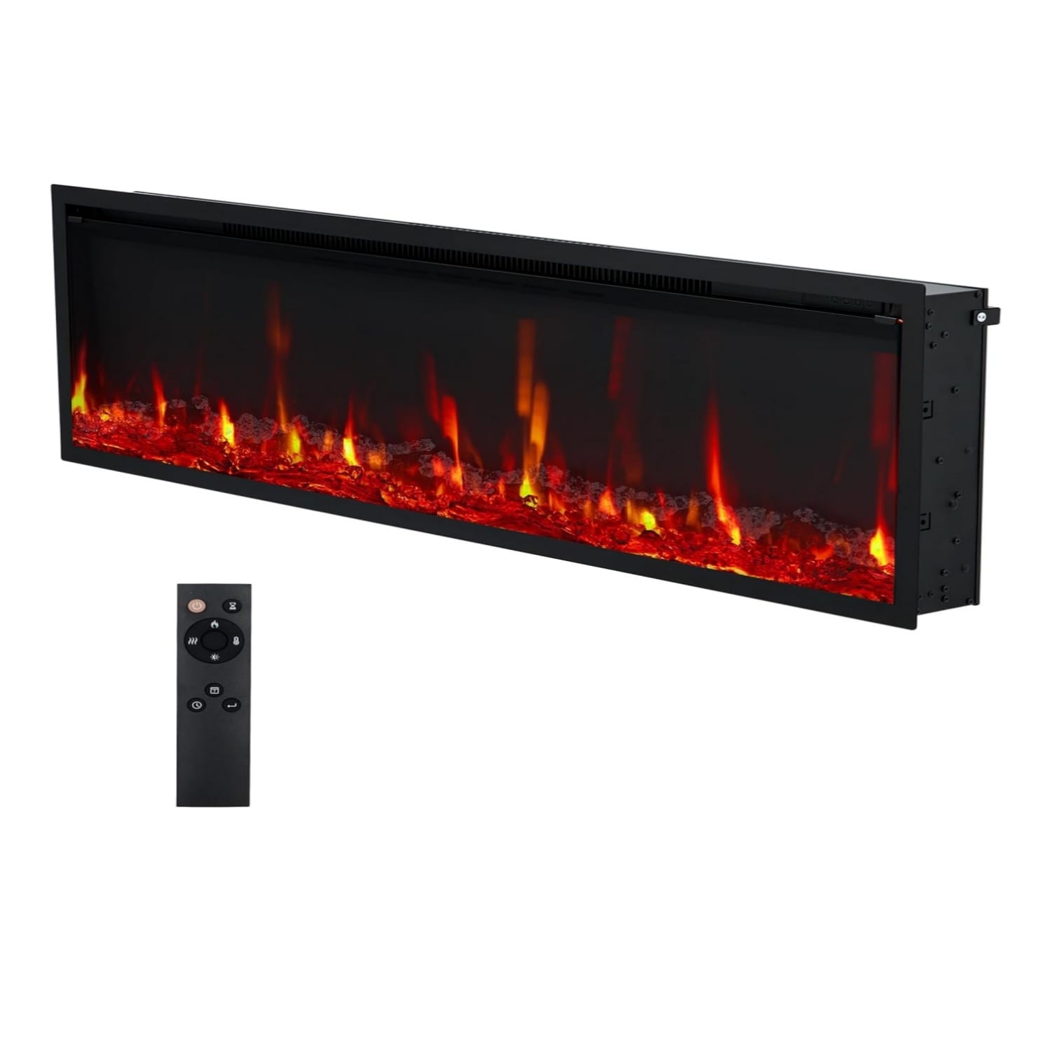 Qeetex 50-Inch Wall-Mounted/Embedded Electric Fireplace with Remote 4.2 ...