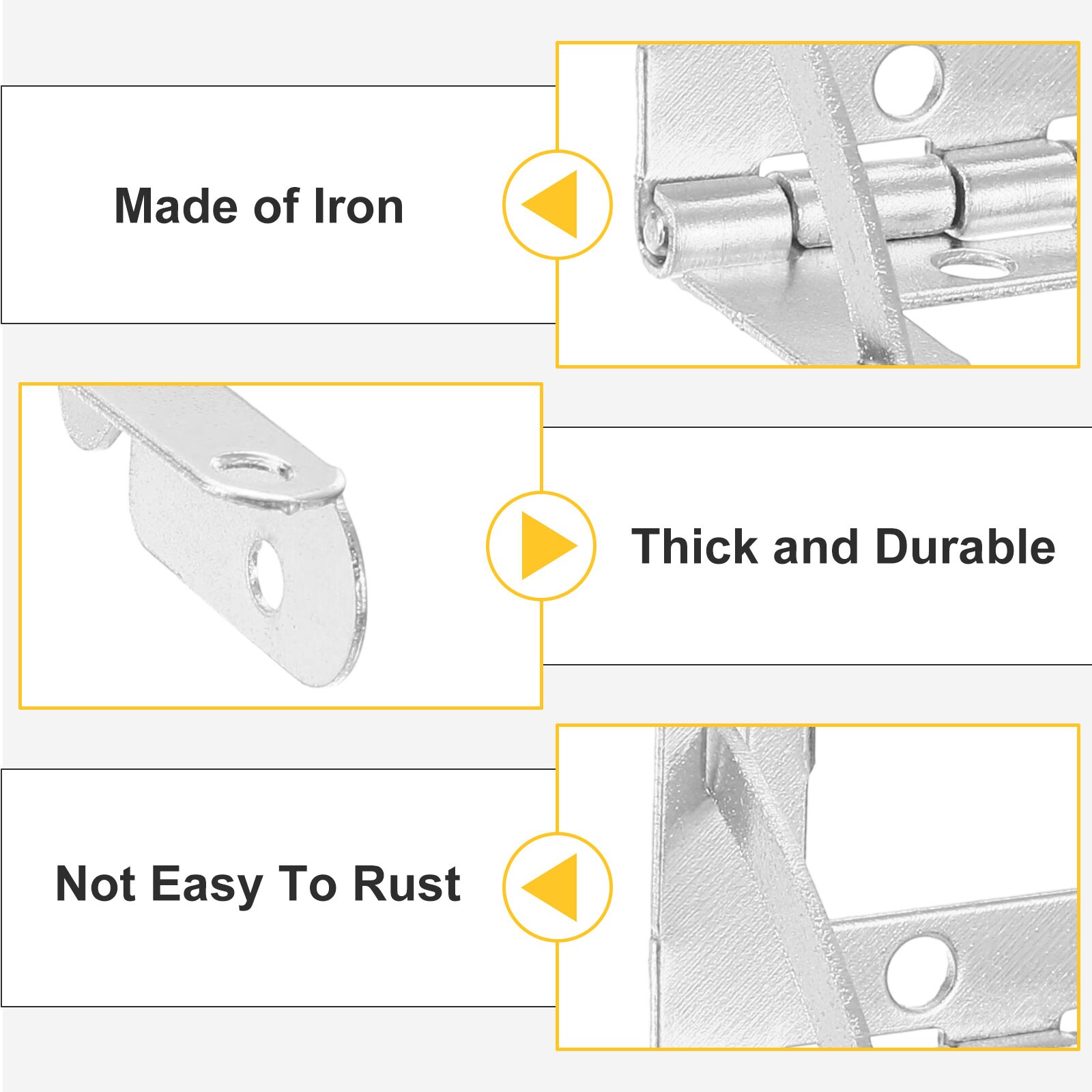 Unique Bargains 2pcs Box Quadrant Hinge 31x36mm Box Hinge Cases with ...