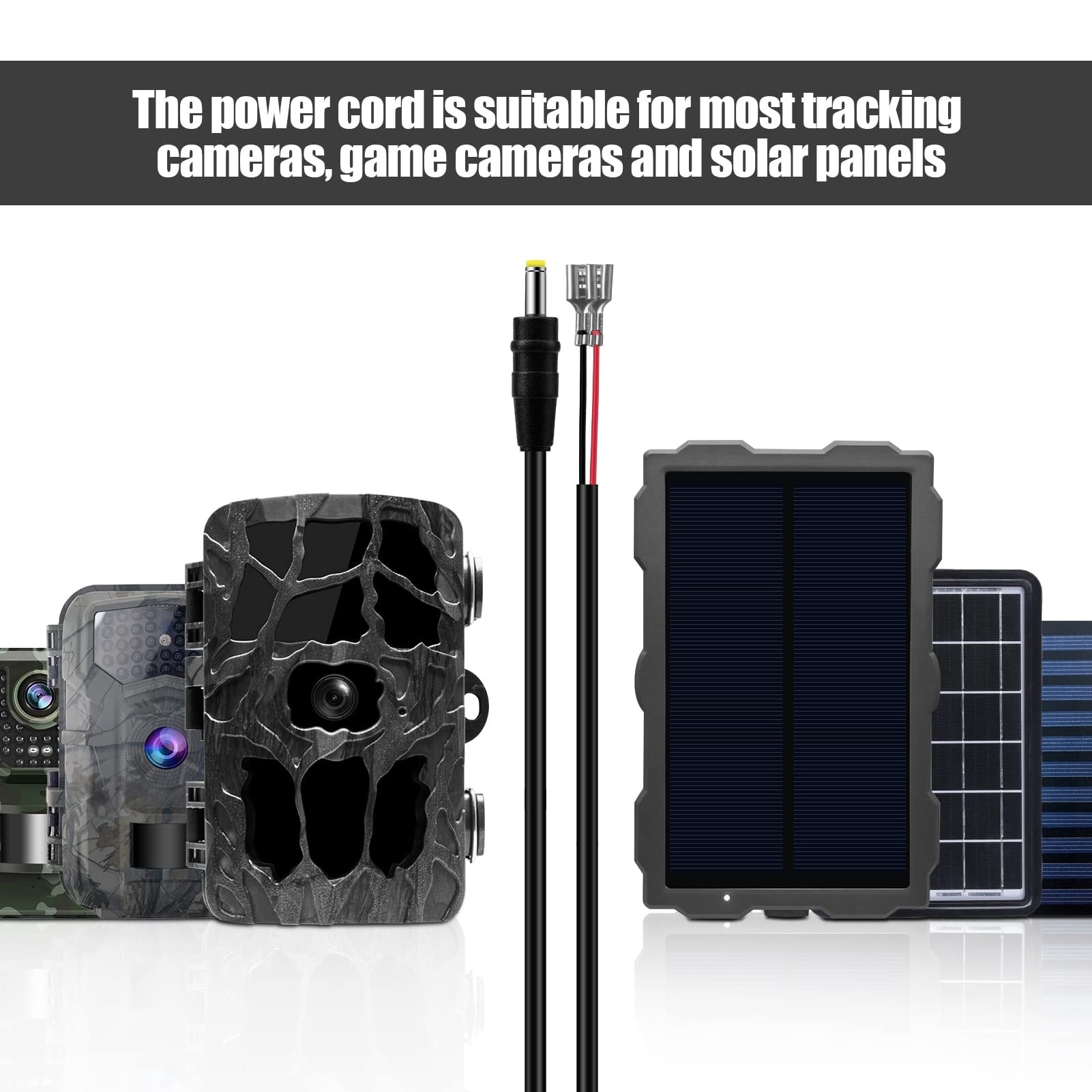 Misopily Trail Camera Power Cord 4 Point 0 x 1 Point 7 mm DC Plug ...