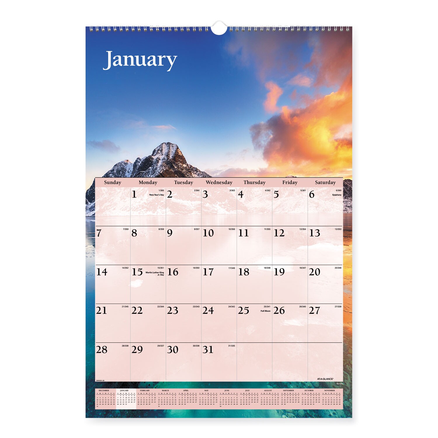 AT-A-GLANCE Scenic Monthly Wall Calendar Landscape Photography 15.5 x ...