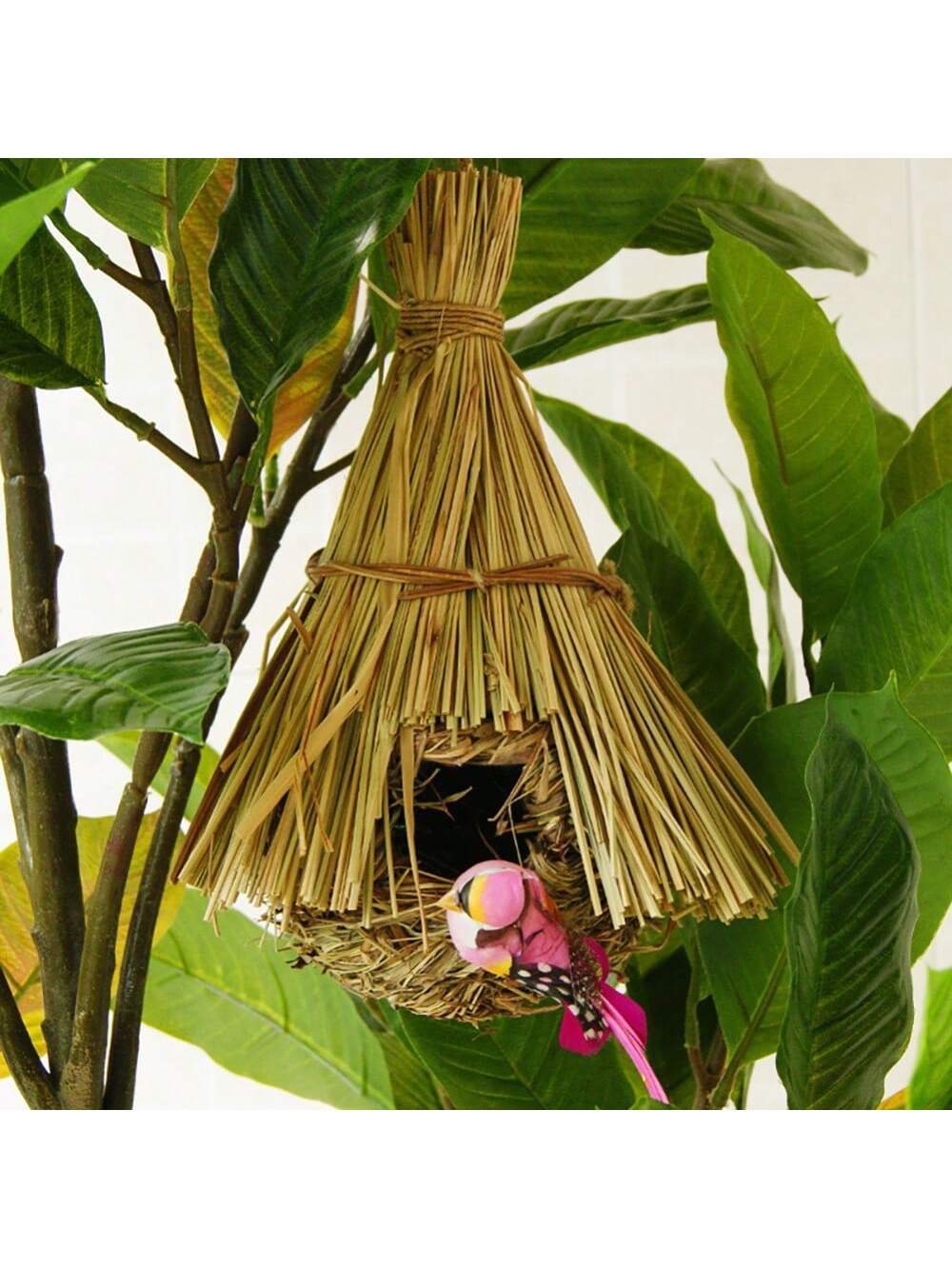 Qeetex Birdhouse For Outside. Garden Decoration Hanging Bird Hut Bird ...