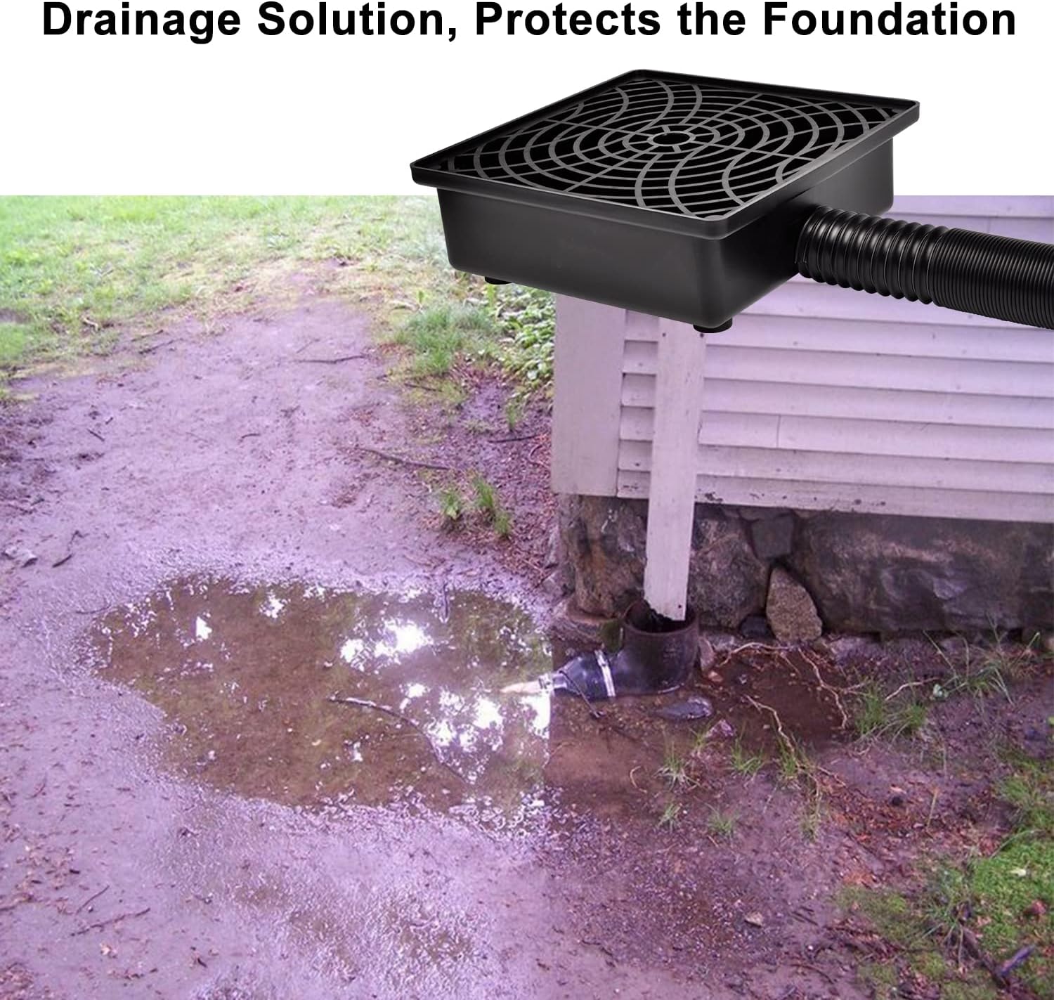 Etokfoks 1 Piece 12 x 12 Inch Low Profile Catch Basin with 2 Inch ID ...